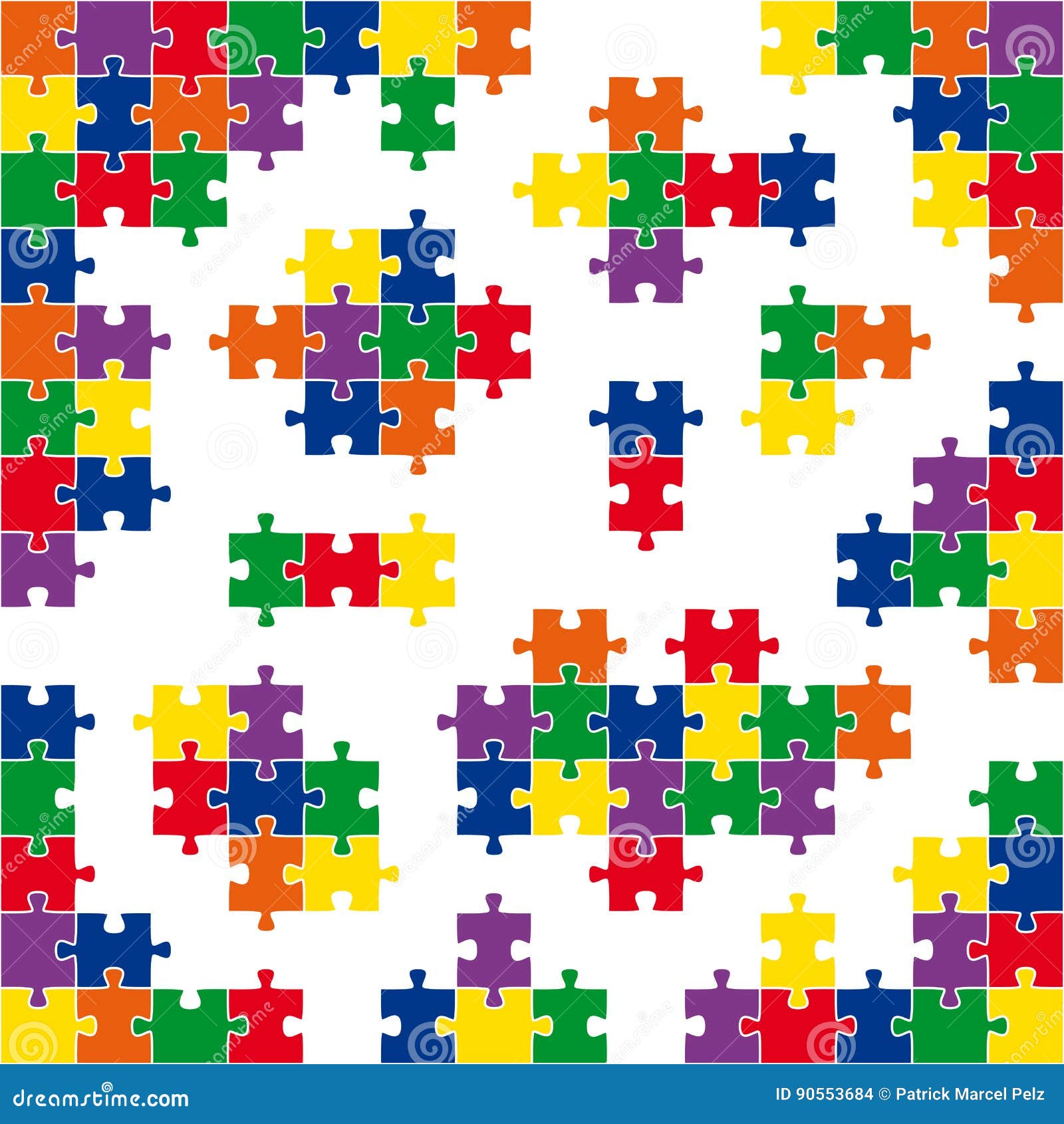 Puzzle Parts And Corners Vector Illustration | CartoonDealer.com #90553684