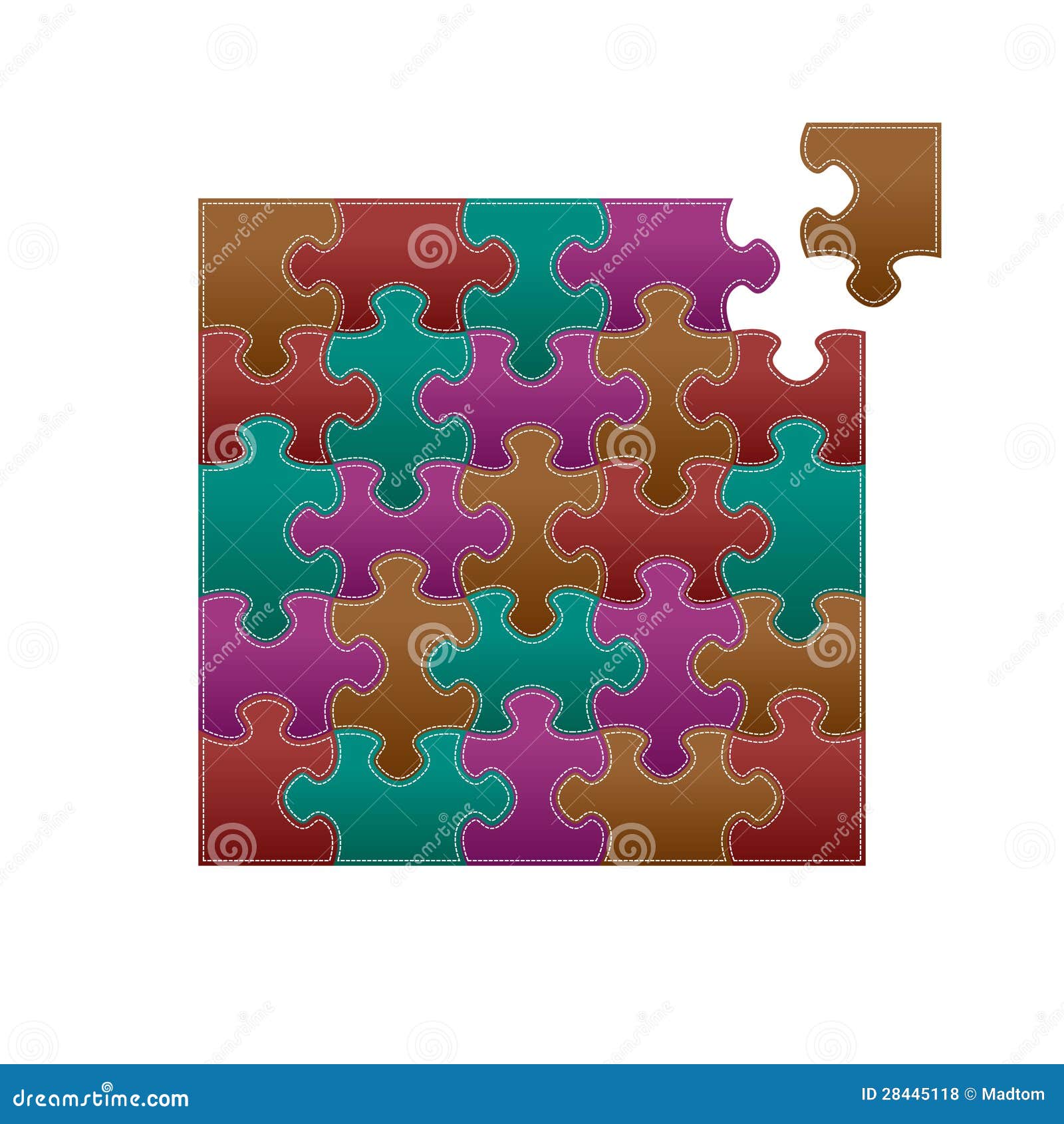 Puzzle pattern stock vector. Illustration of color, challenge - 28445118