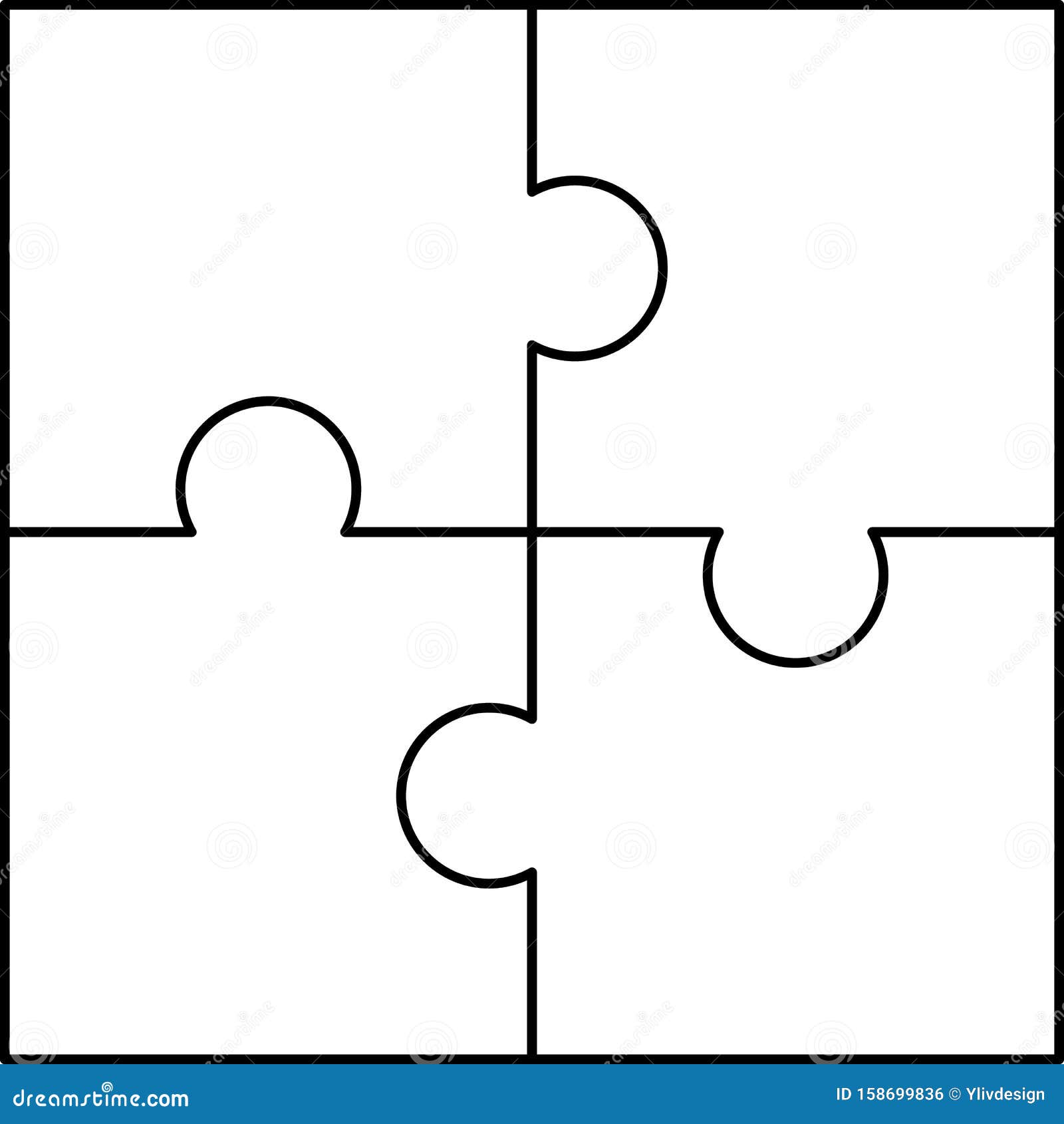 Puzzle Pattern, Outline Style Stock Vector - Illustration of game ...