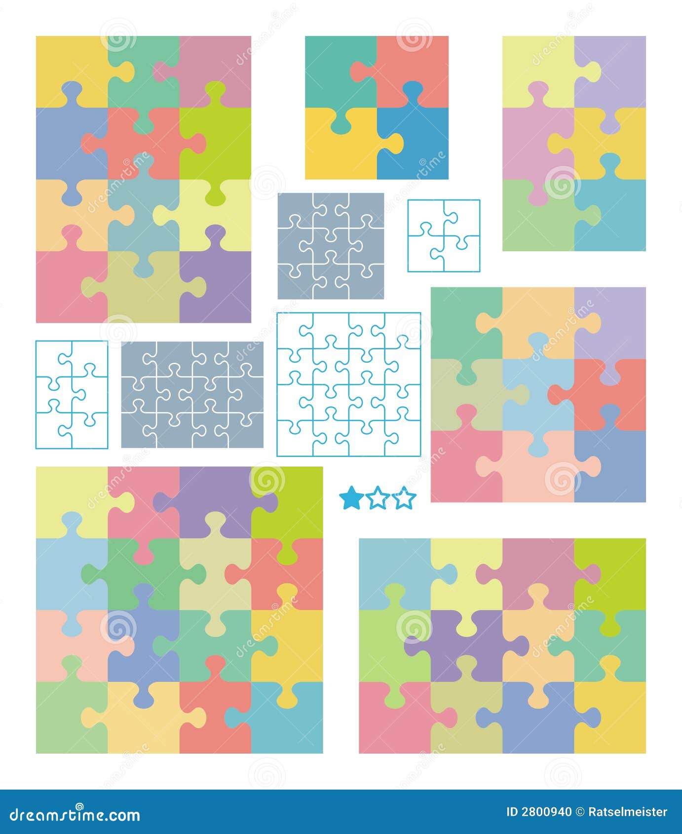 Puzzle patterns stock vector. Illustration of patterns - 2800940