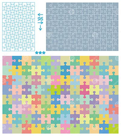 Puzzle patterns stock vector. Illustration of shape, elements - 3110821