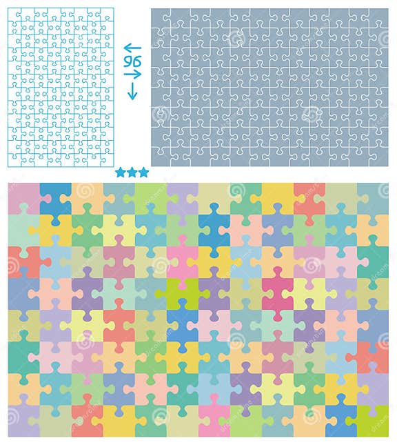 Puzzle patterns stock vector. Illustration of shape, elements - 3110821
