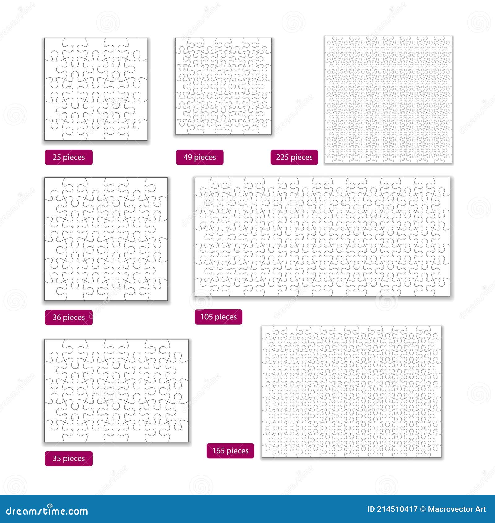 Puzzle patterns stock vector. Illustration of jigsaw - 214510417