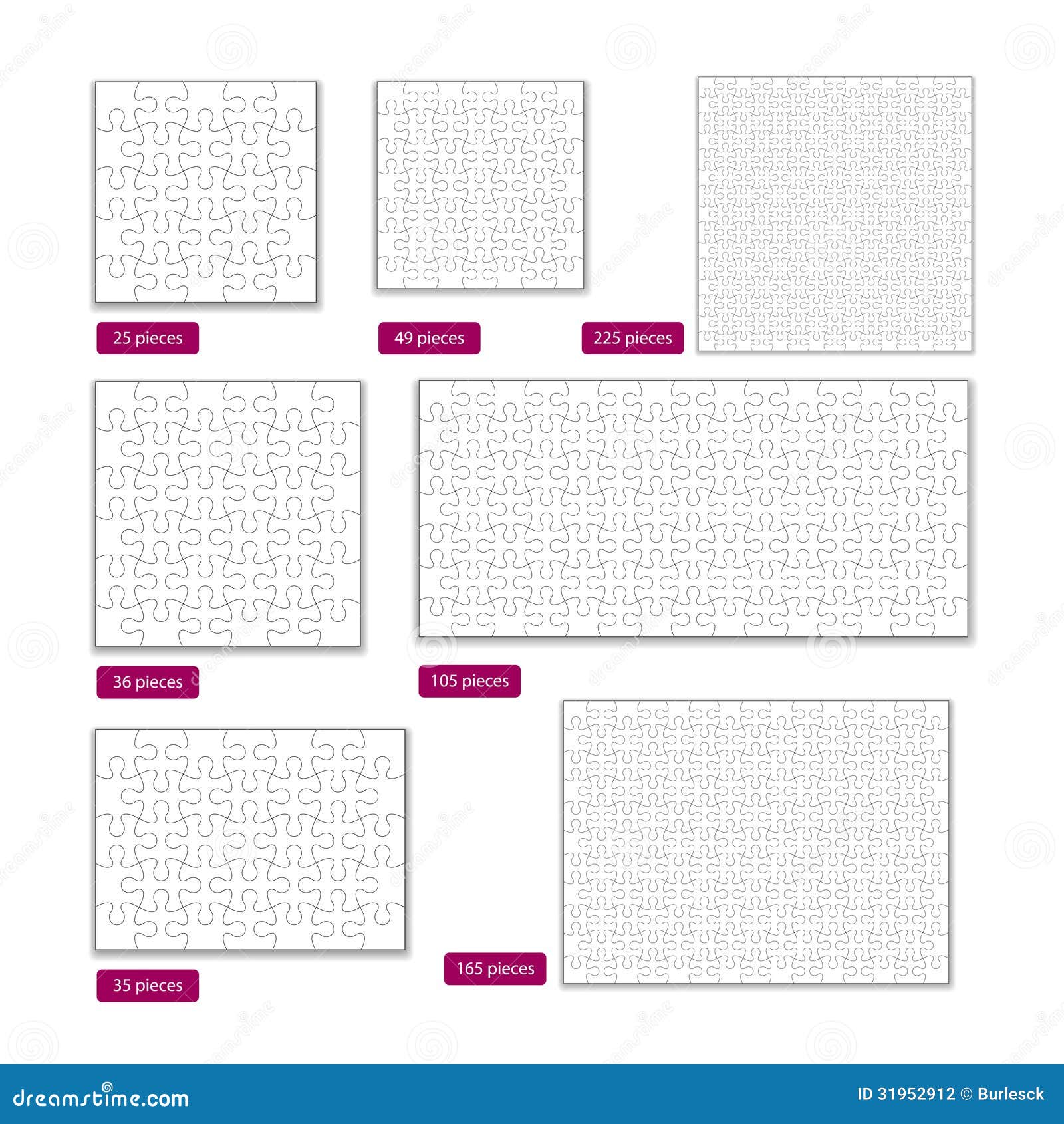 Puzzle patterns stock vector. Illustration of jigsaw - 31952912