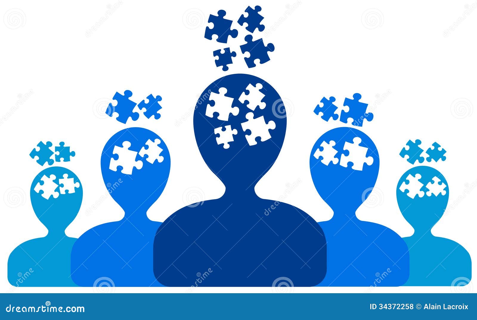 Puzzle people stock illustration. Illustration of community - 34372258