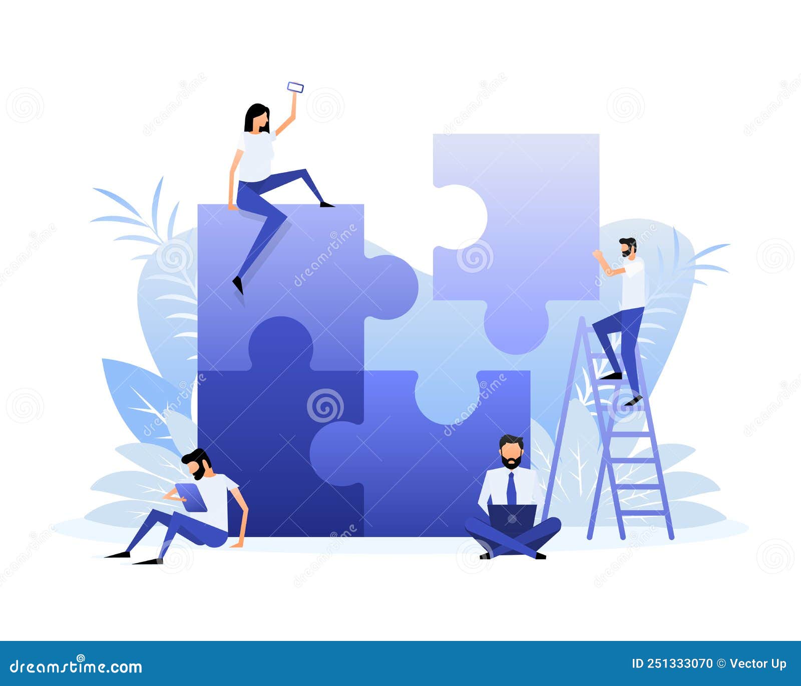 Puzzle People, Great Design for Any Purposes. Isometric Vector ...