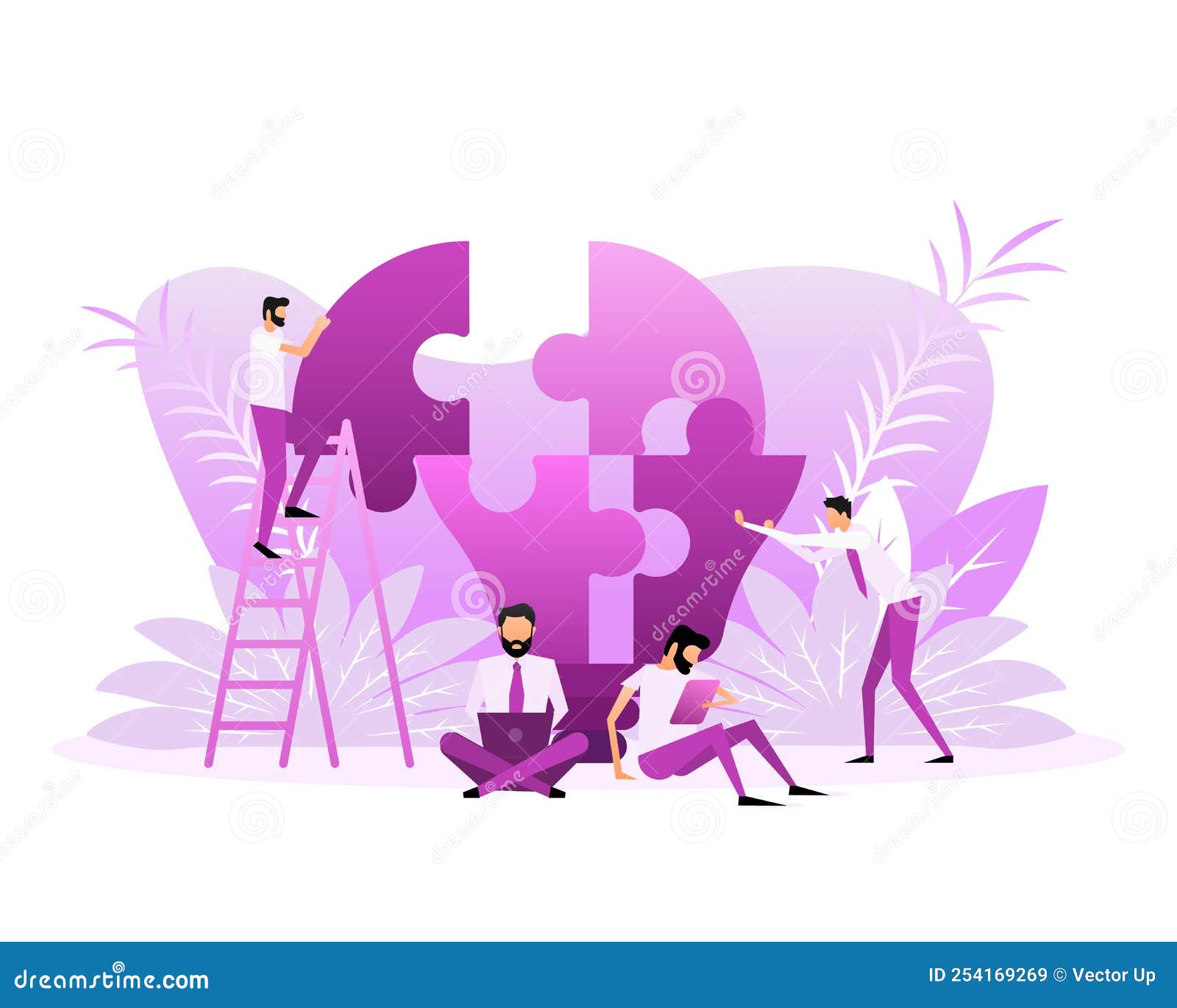 Puzzle People, Great Design for Any Purposes. Isometric Vector ...