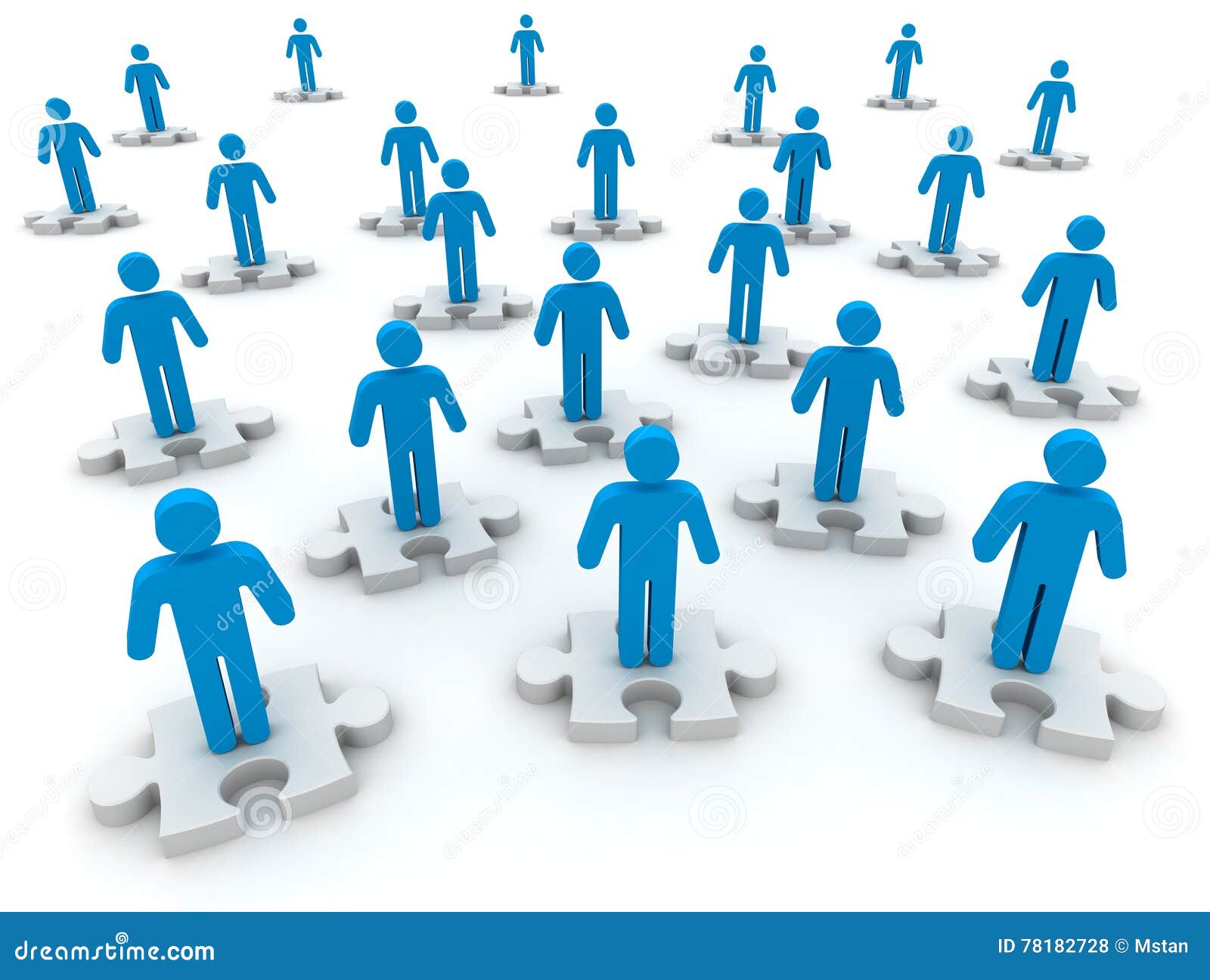 Puzzle Peoples Concept 3d Illustration Stock Illustration ...