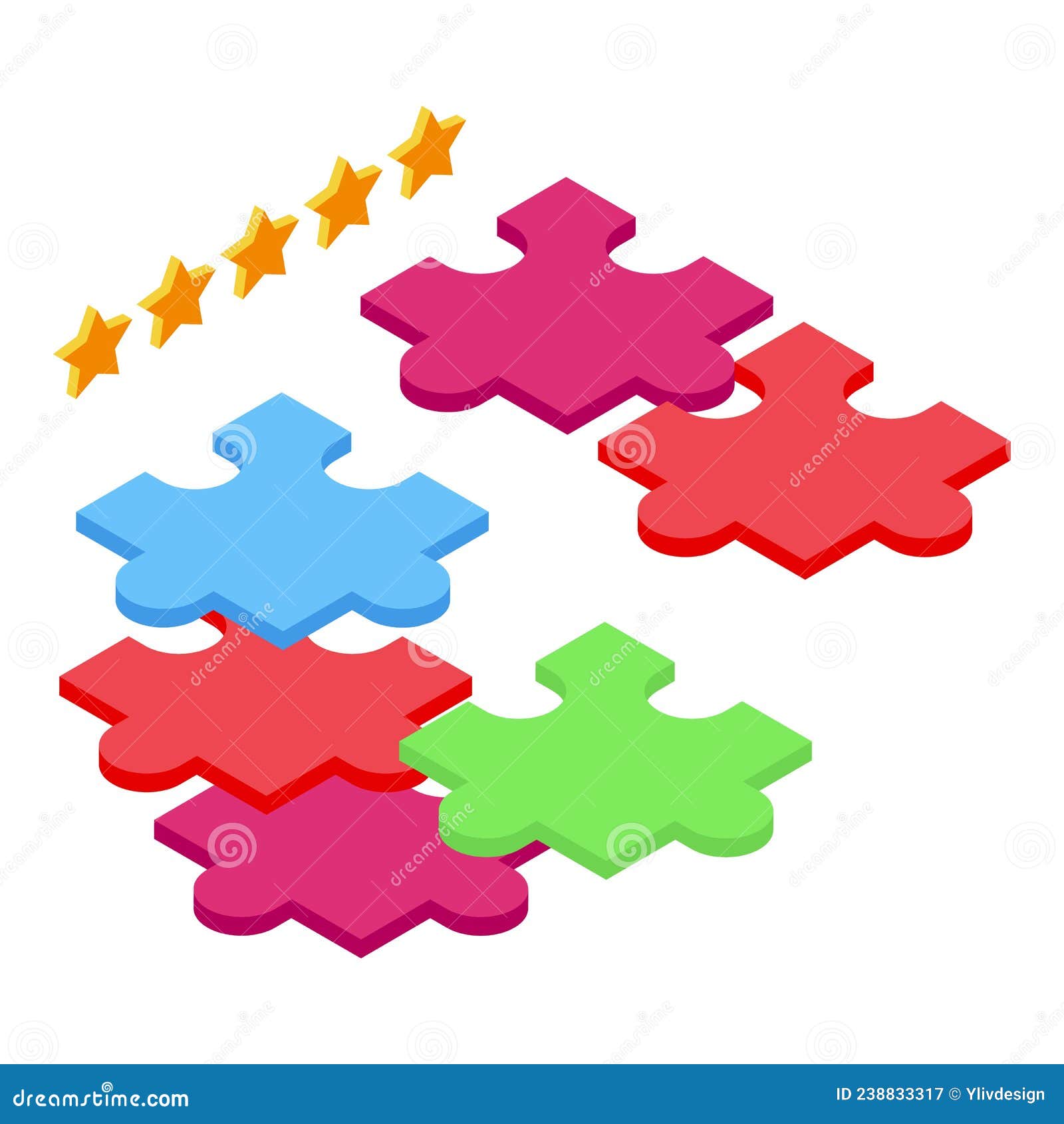 Puzzle Performance Management Icon Isometric Vector. Office Data Stock ...