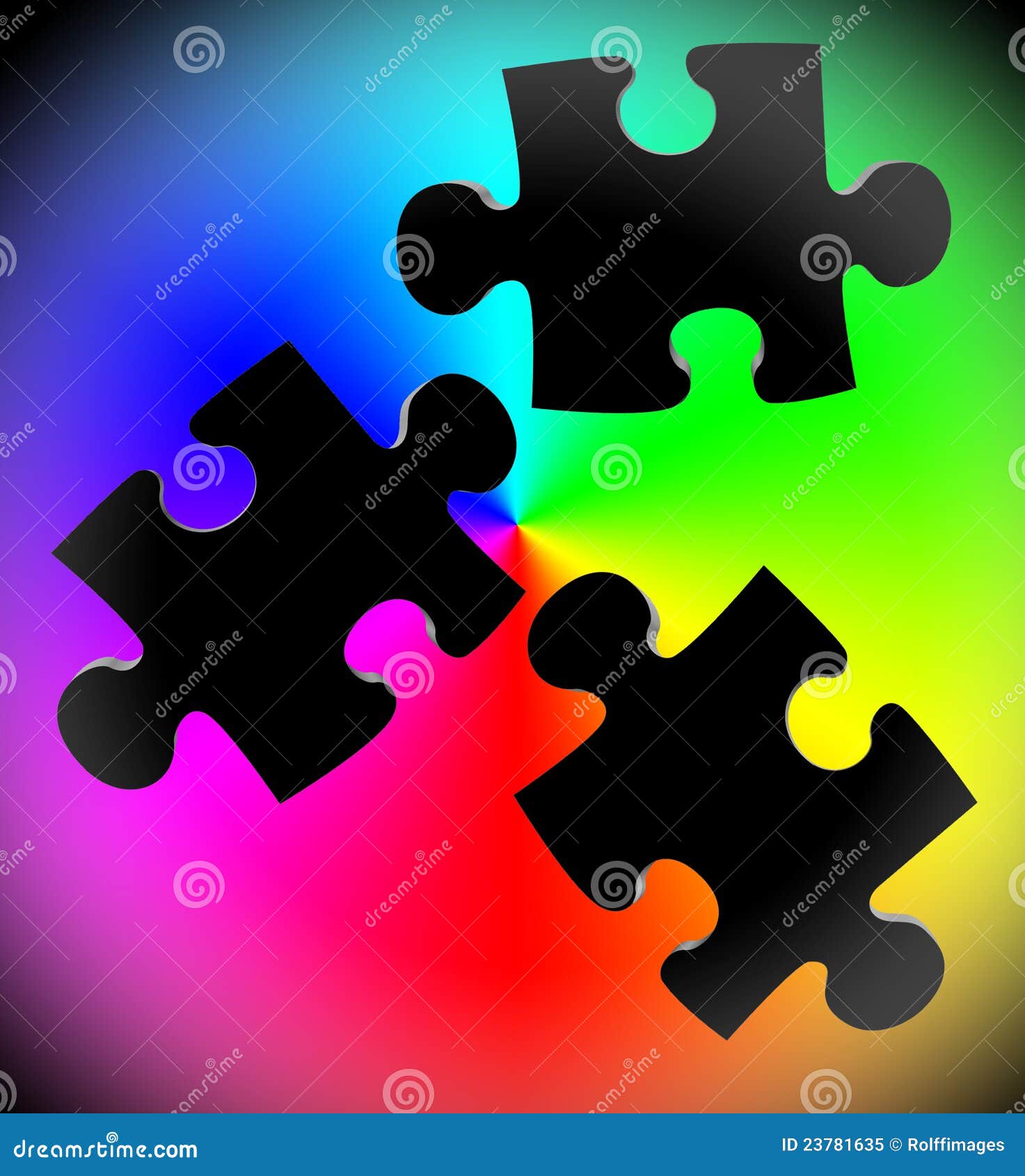 Puzzle piece color stock illustration. Illustration of join - 23781635