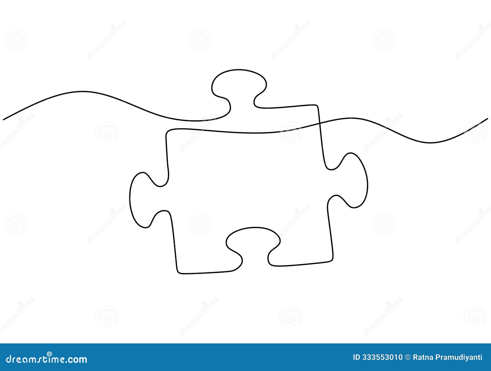 Puzzle Piece Continuous Line Drawing. Problem Solving Solution Business ...