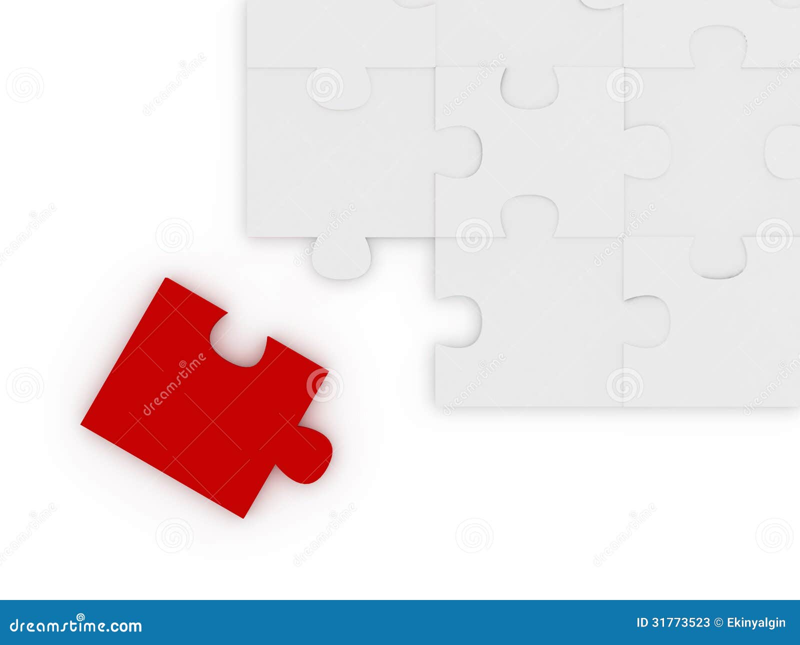 Puzzle Piece on the Corner stock illustration. Illustration of ...