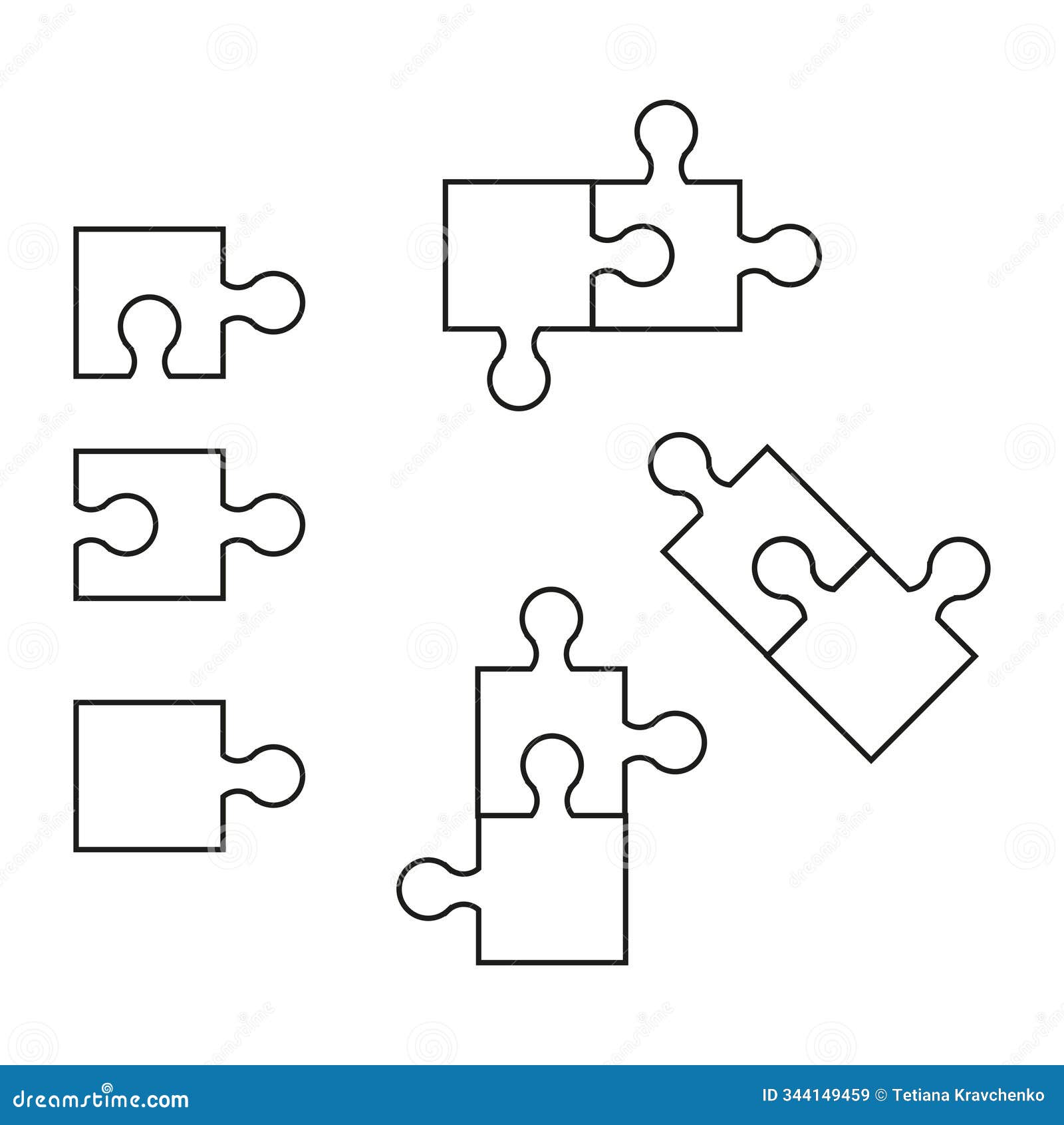 Puzzle Piece Icon. Jigsaw Vector Shape. Fitting Part Symbol. Game ...