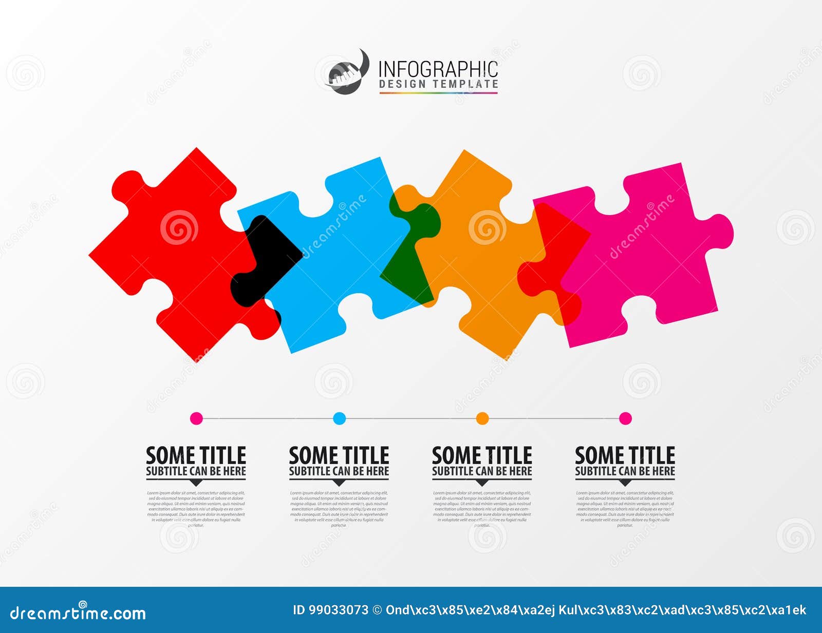 Puzzle Piece Infographics Business Concept. Modern Design Stock Vector ...