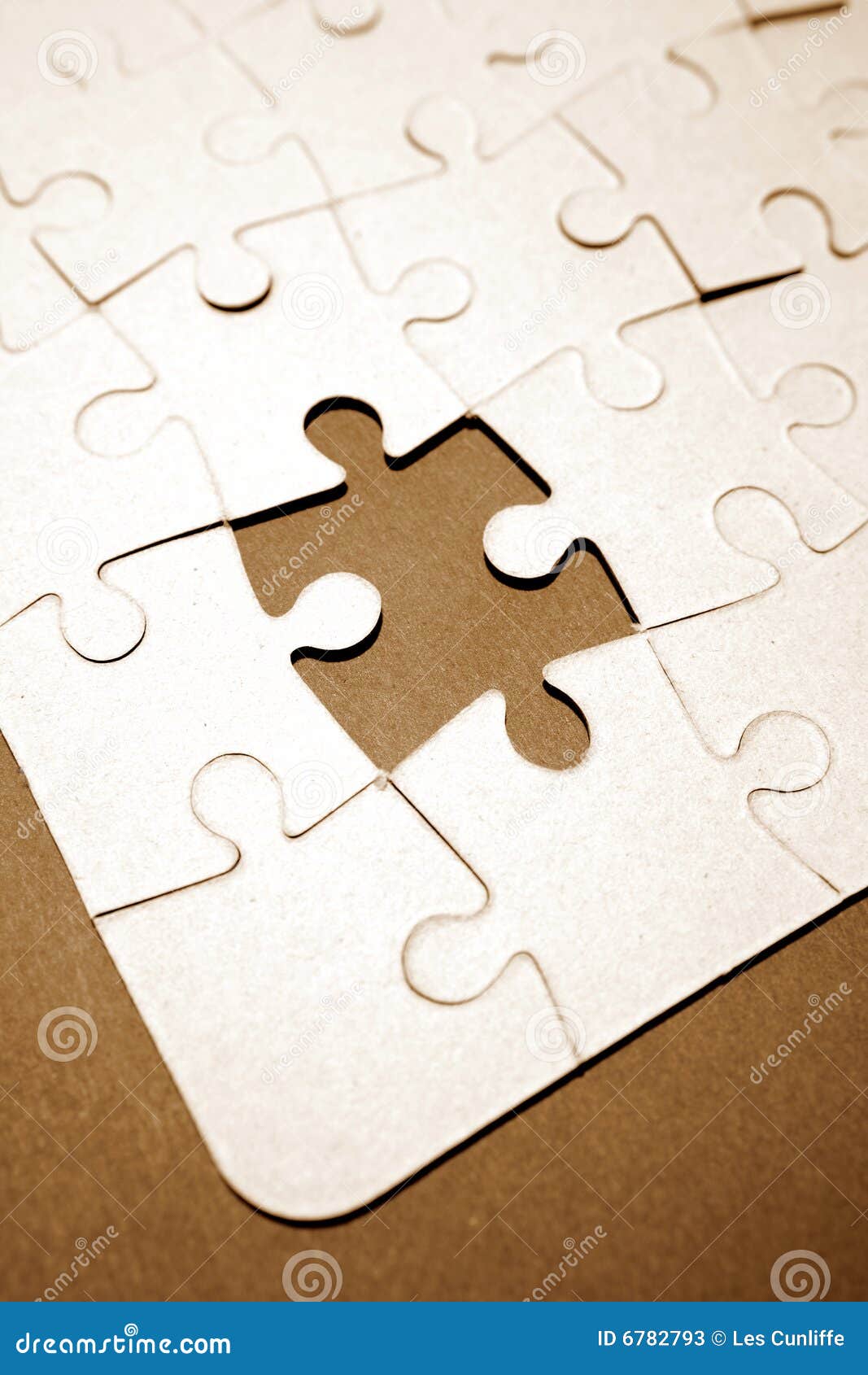 Puzzle with piece missing stock image. Image of imperfect - 6782793