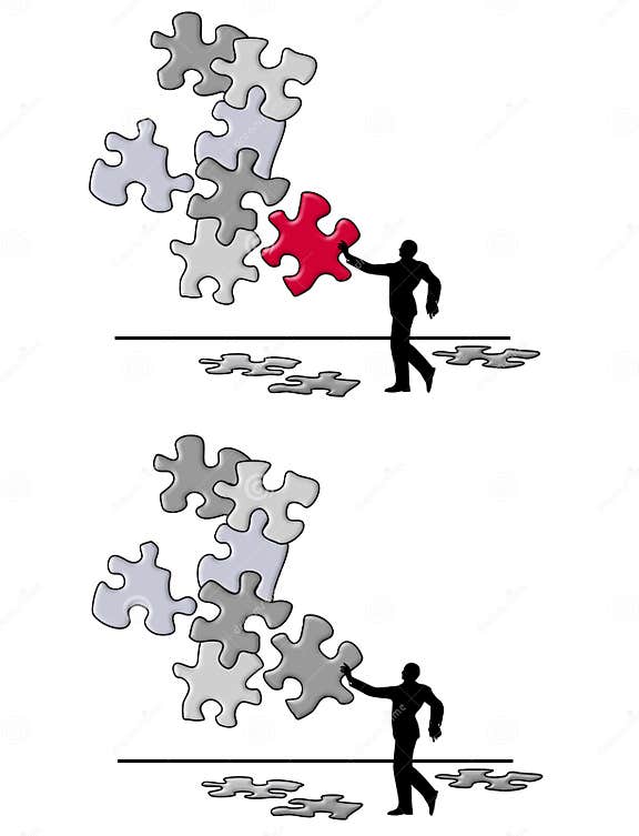 Puzzle Piece Problem Solving Stock Illustration - Illustration of ...