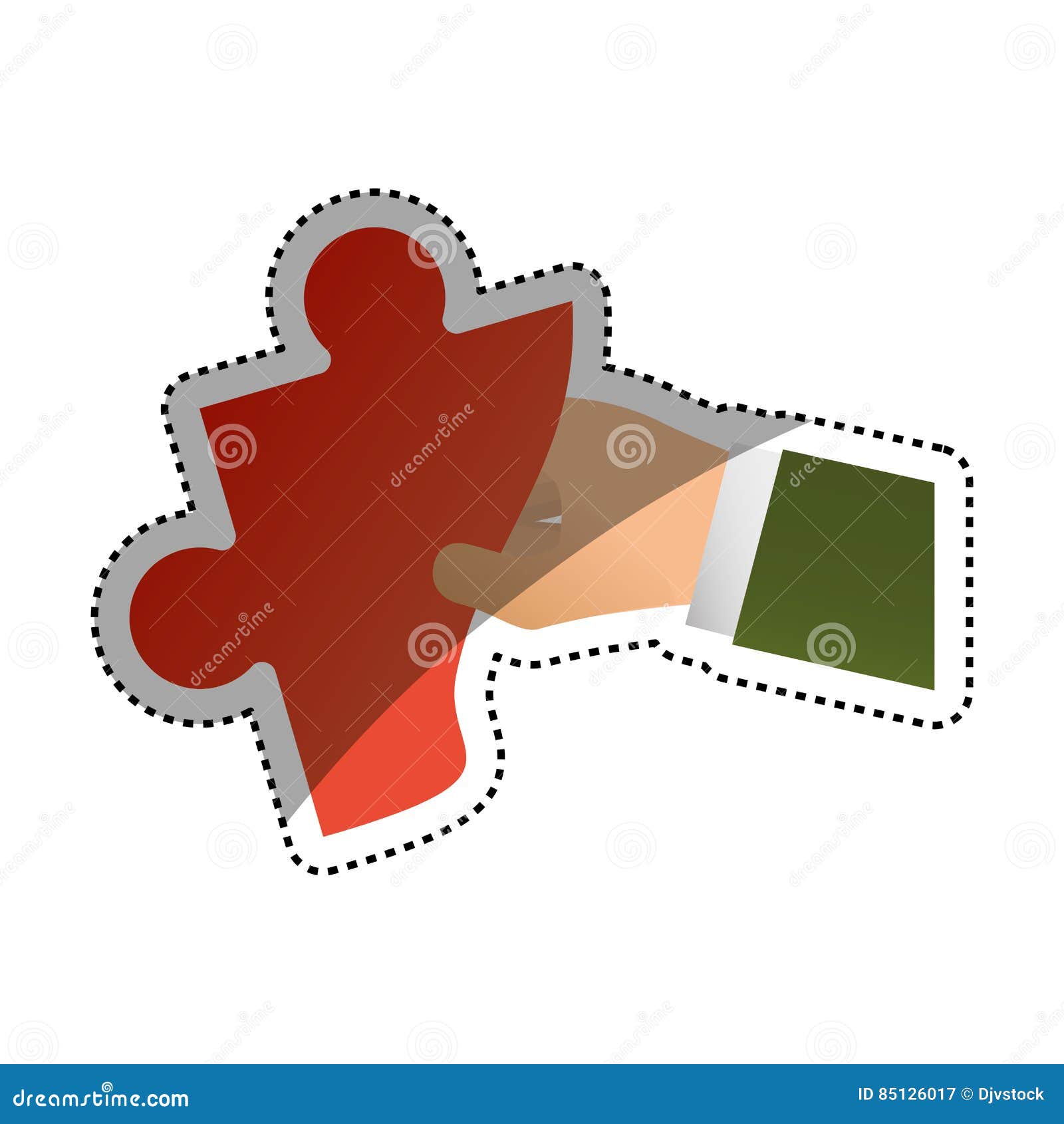 Puzzle piece symbol stock illustration. Illustration of colorful - 85126017
