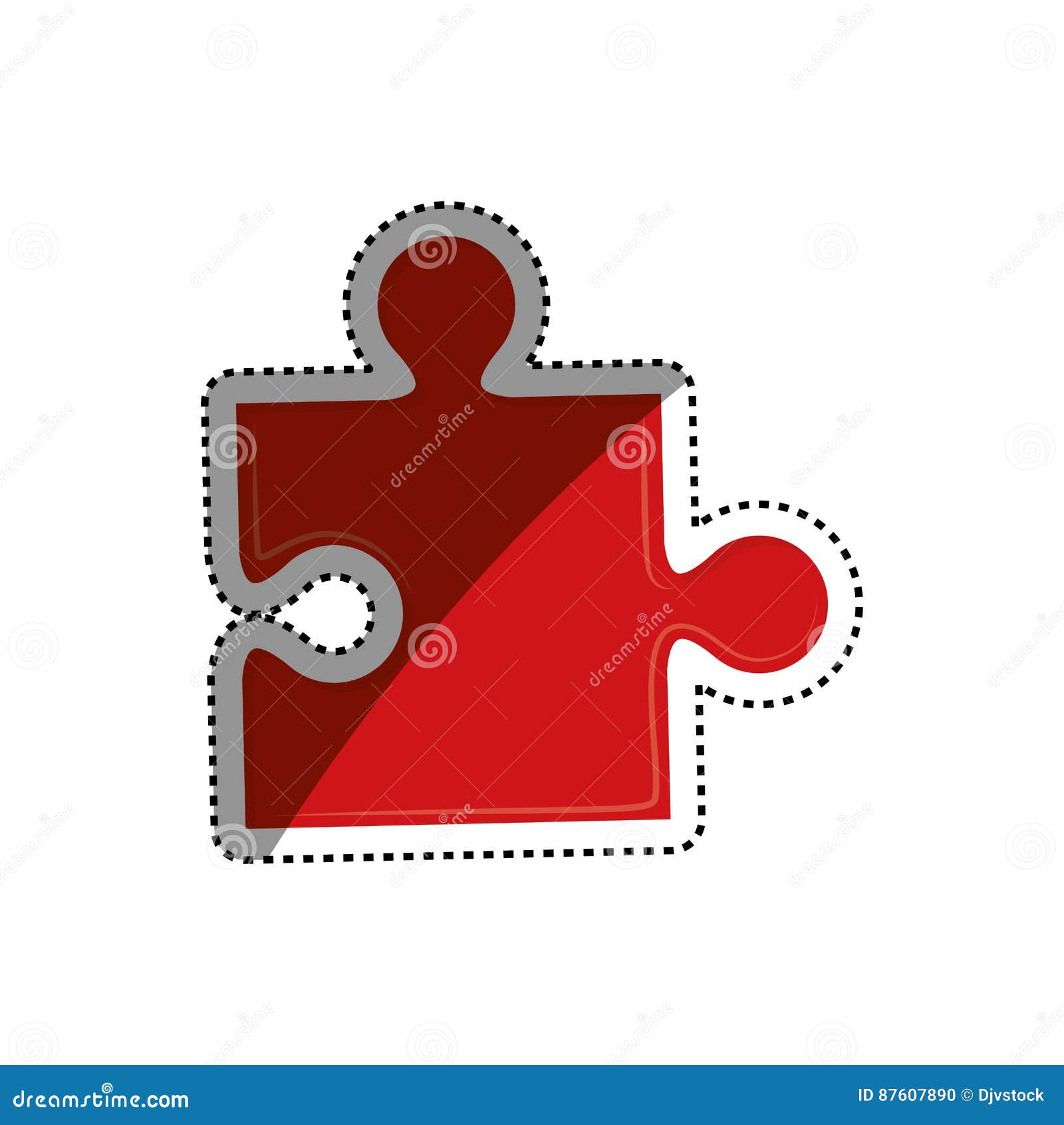 Puzzle piece symbol stock illustration. Illustration of icon - 87607890