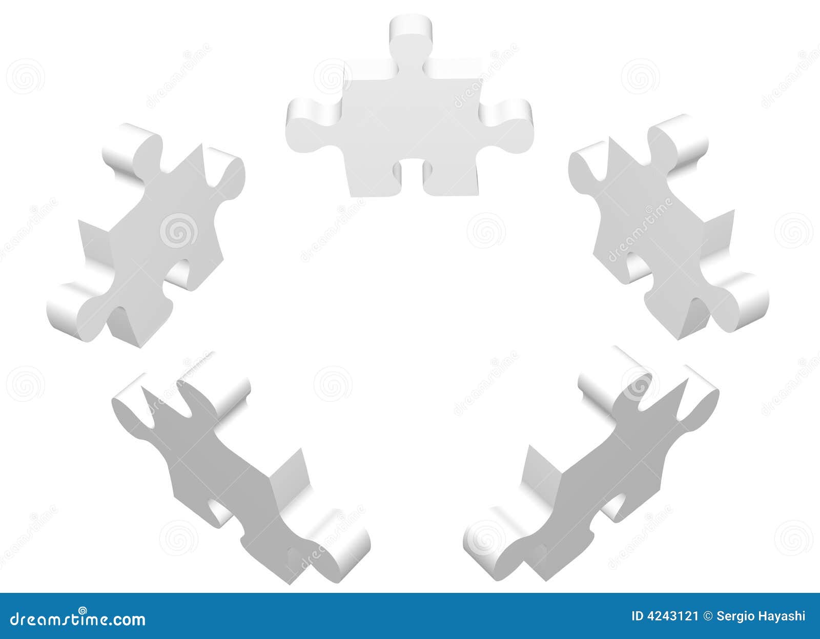 Puzzle piece team stock illustration. Illustration of attached - 4243121