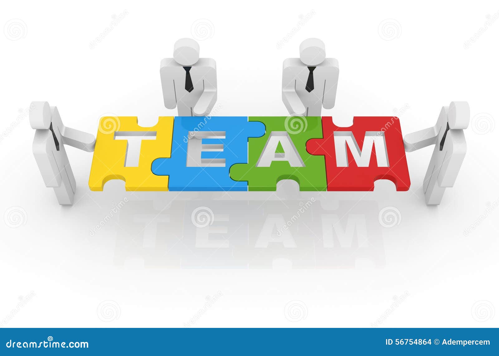 Puzzle piece - team stock illustration. Illustration of connection ...