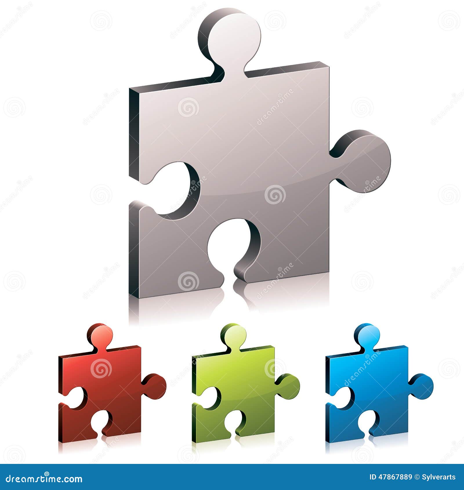 Puzzle piece vector icon. stock vector. Illustration of order - 47867889