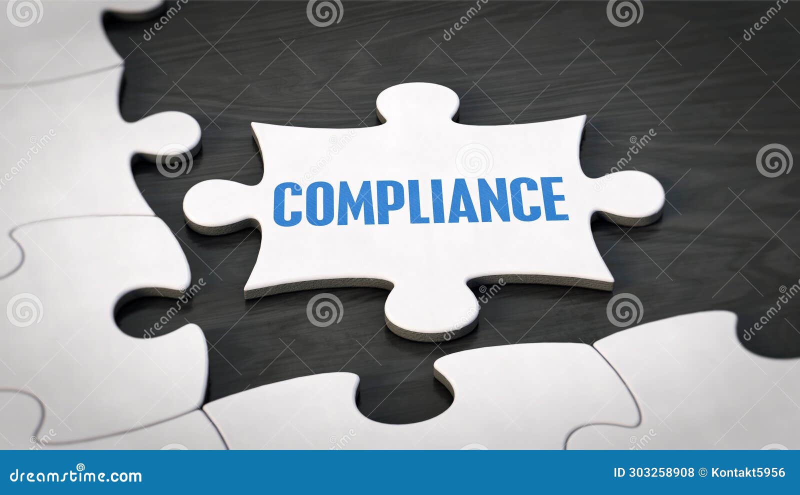 Puzzle Piece with the Word Compliance Stock Photo - Image of voluntary ...