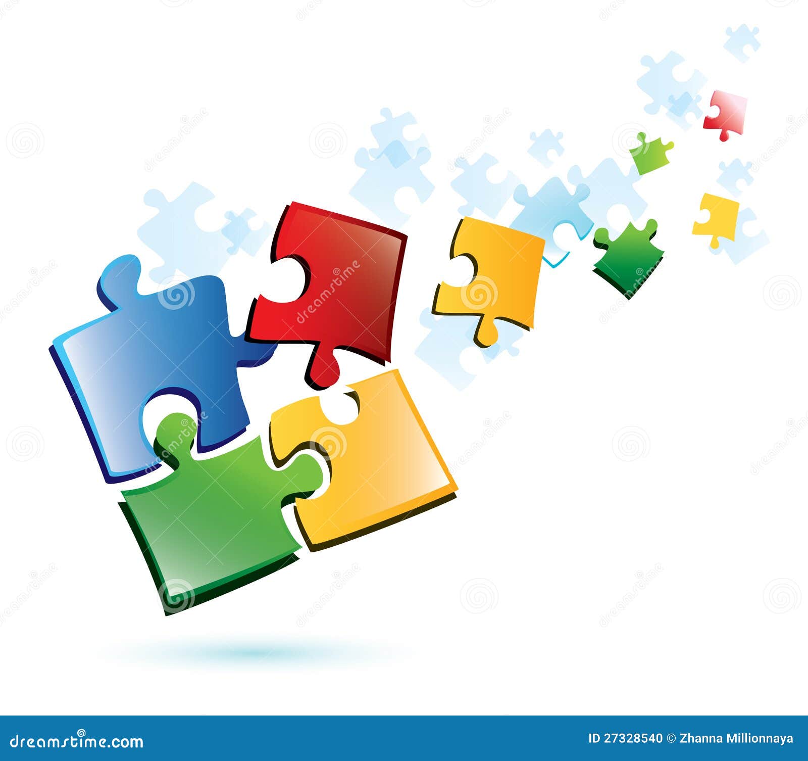 Puzzle pieces background stock vector. Illustration of marketing - 27328540