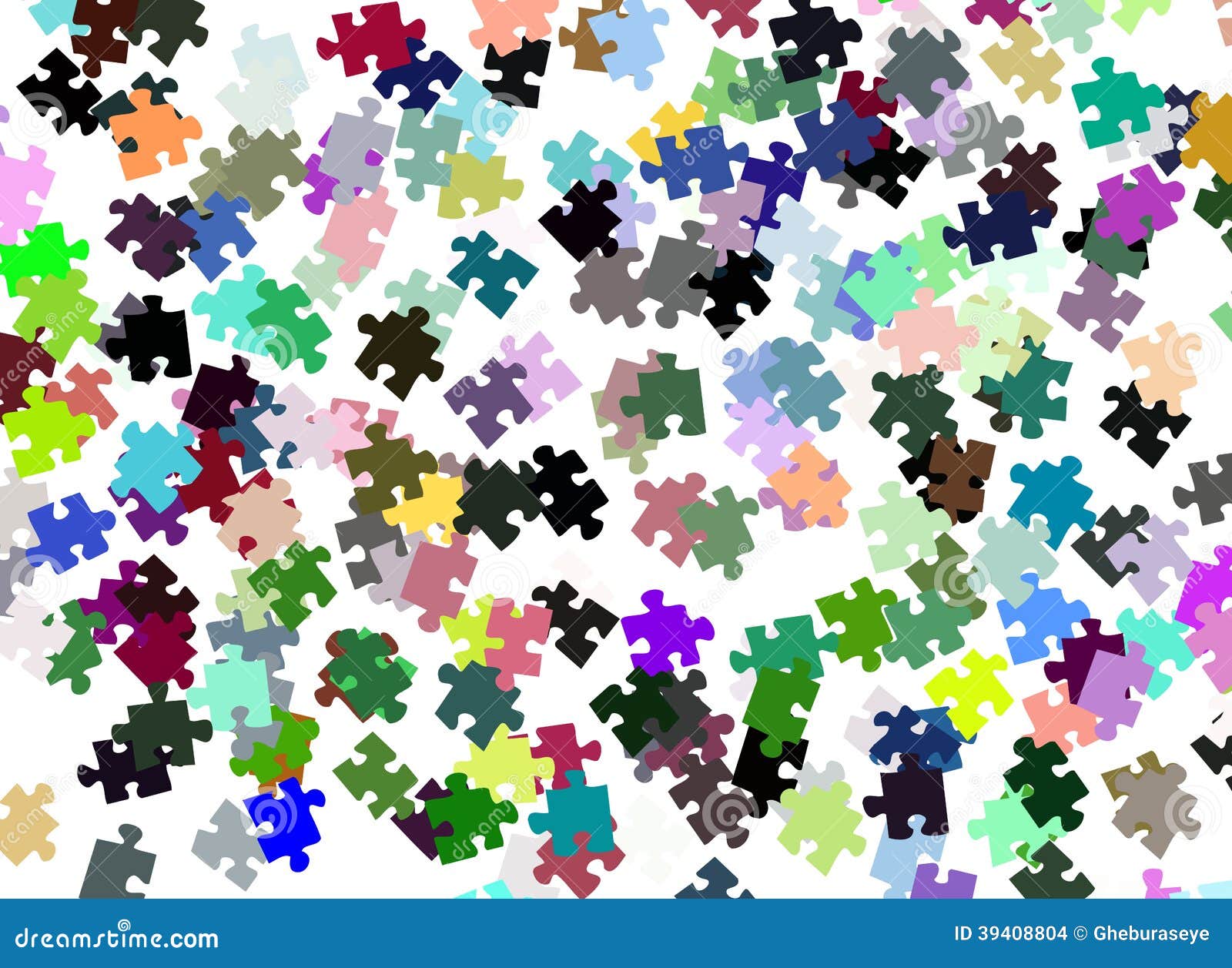 Colorful Puzzle Pieces Background Stock Photo - Illustration of icon ...