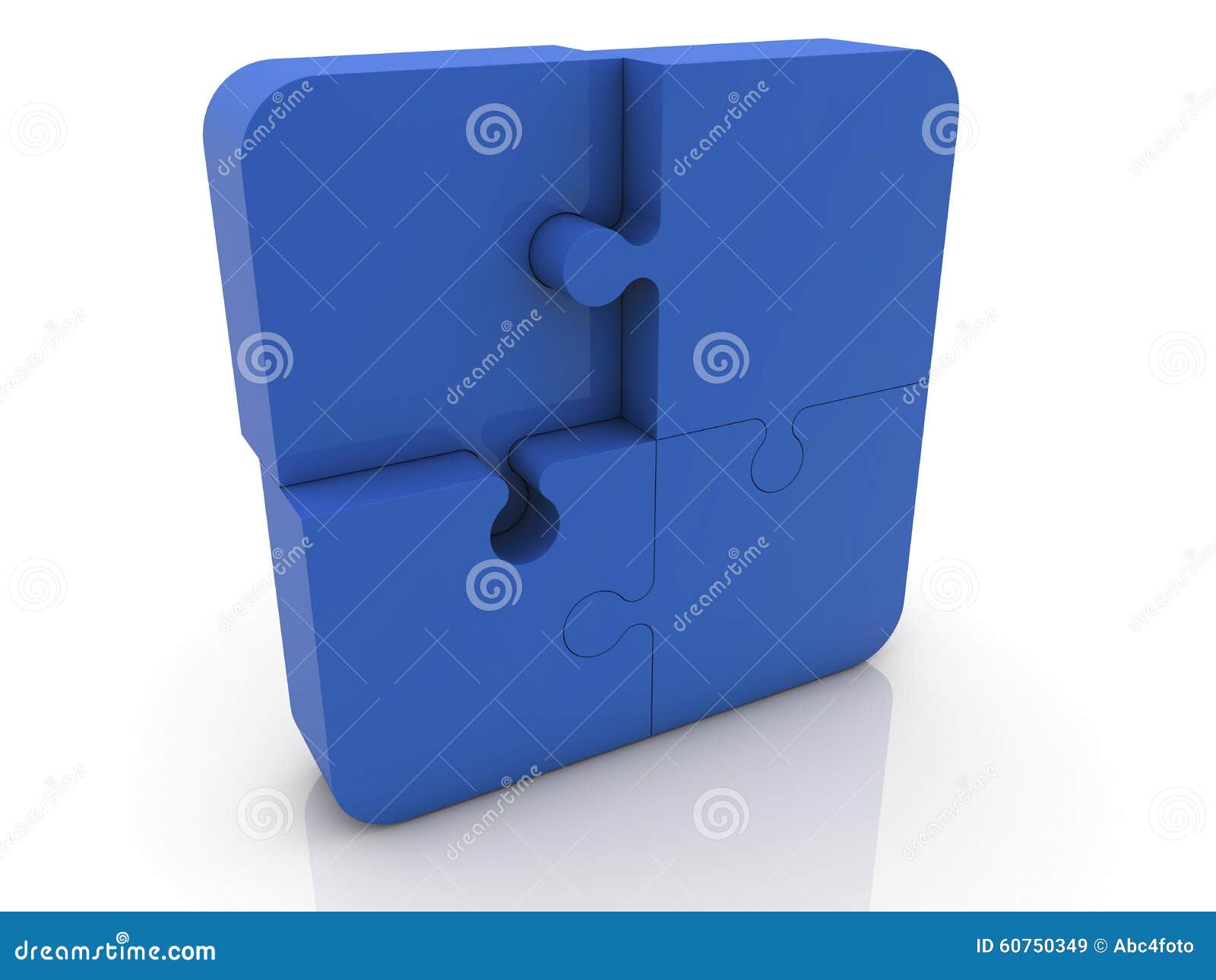 Puzzle Pieces in Blue Color on White Stock Image - Image of match, jkey ...