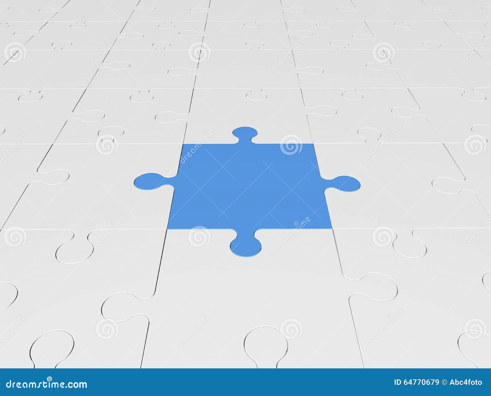 Puzzle Pieces in Blue and Light Grey Colors Stock Illustration ...