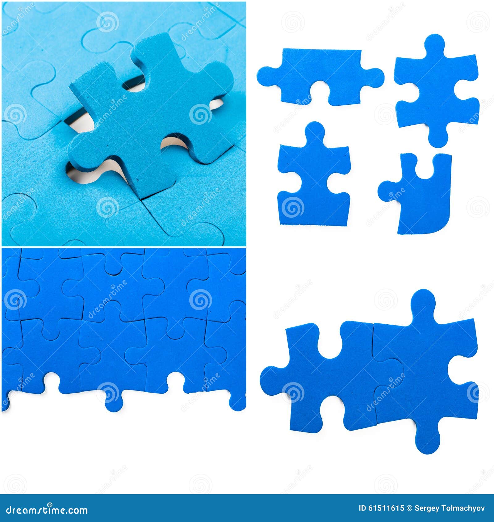 Puzzle pieces stock image. Image of match, positive, blue - 61511615