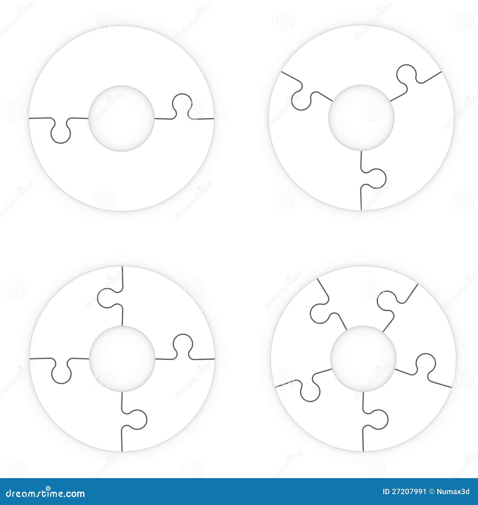 Puzzle Pieces with Clipping Path Stock Illustration - Illustration of ...