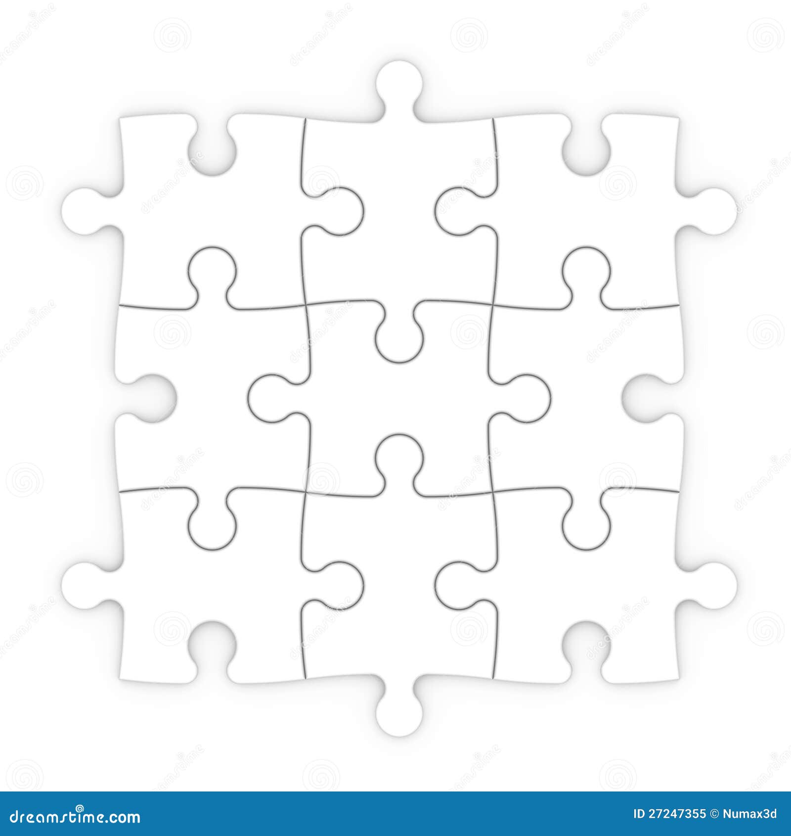 Puzzle Pieces with Clipping Path Stock Image - Image of strategy ...