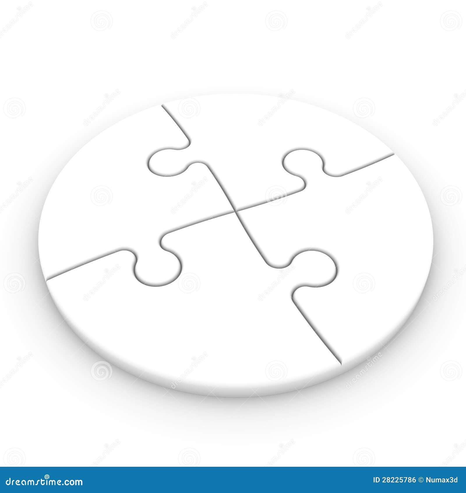 Puzzle Pieces with Clipping Path Stock Photo - Image of isolated ...