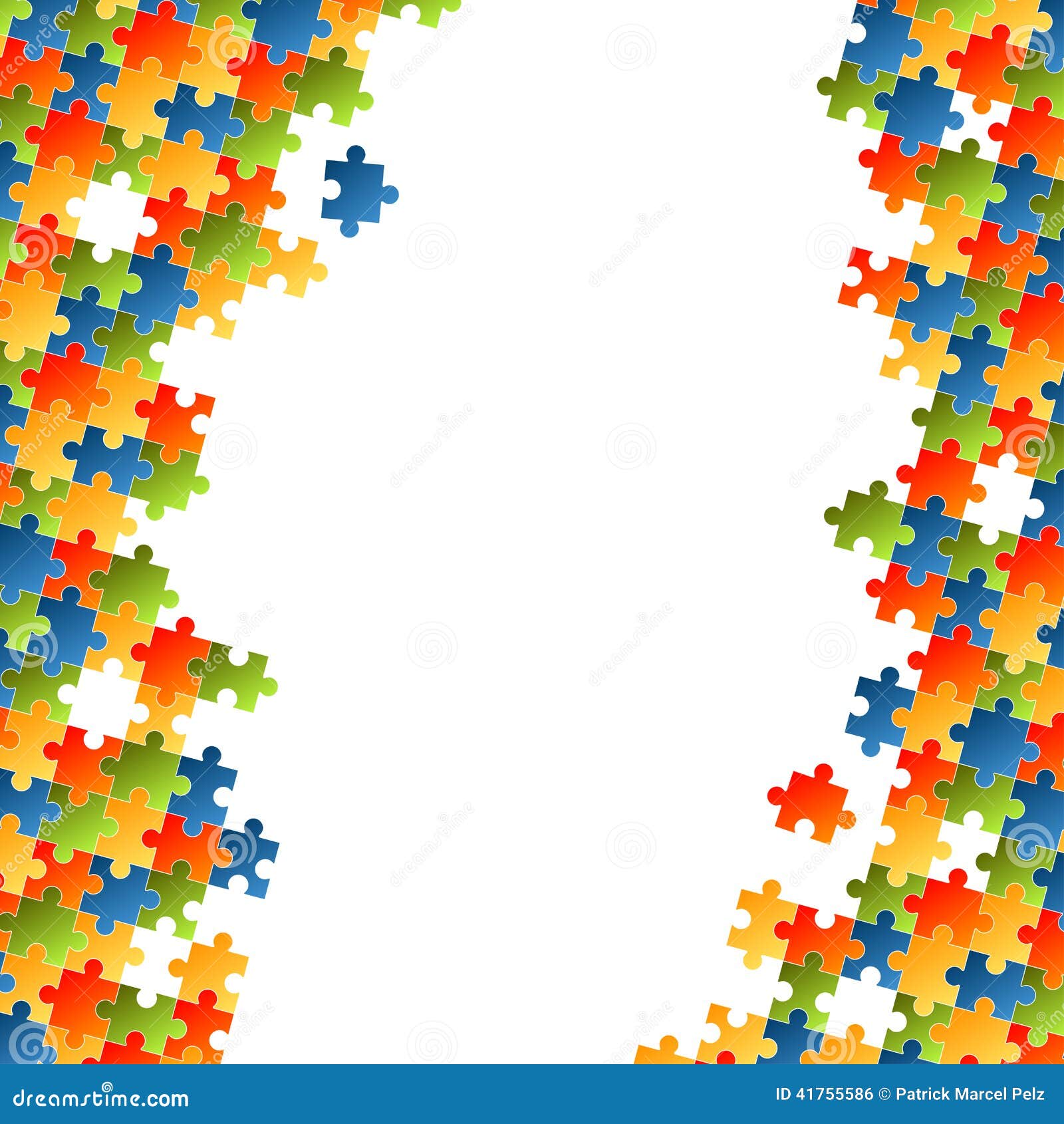 Puzzle Pieces Colorful Background Stock Vector - Illustration of ideas ...