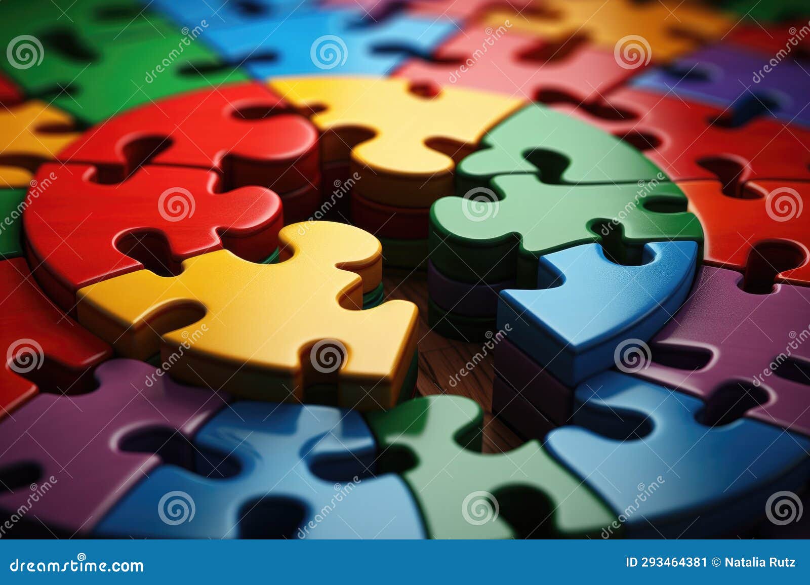 Puzzle Pieces Coming Together To Create Unity Ai Created Stock ...