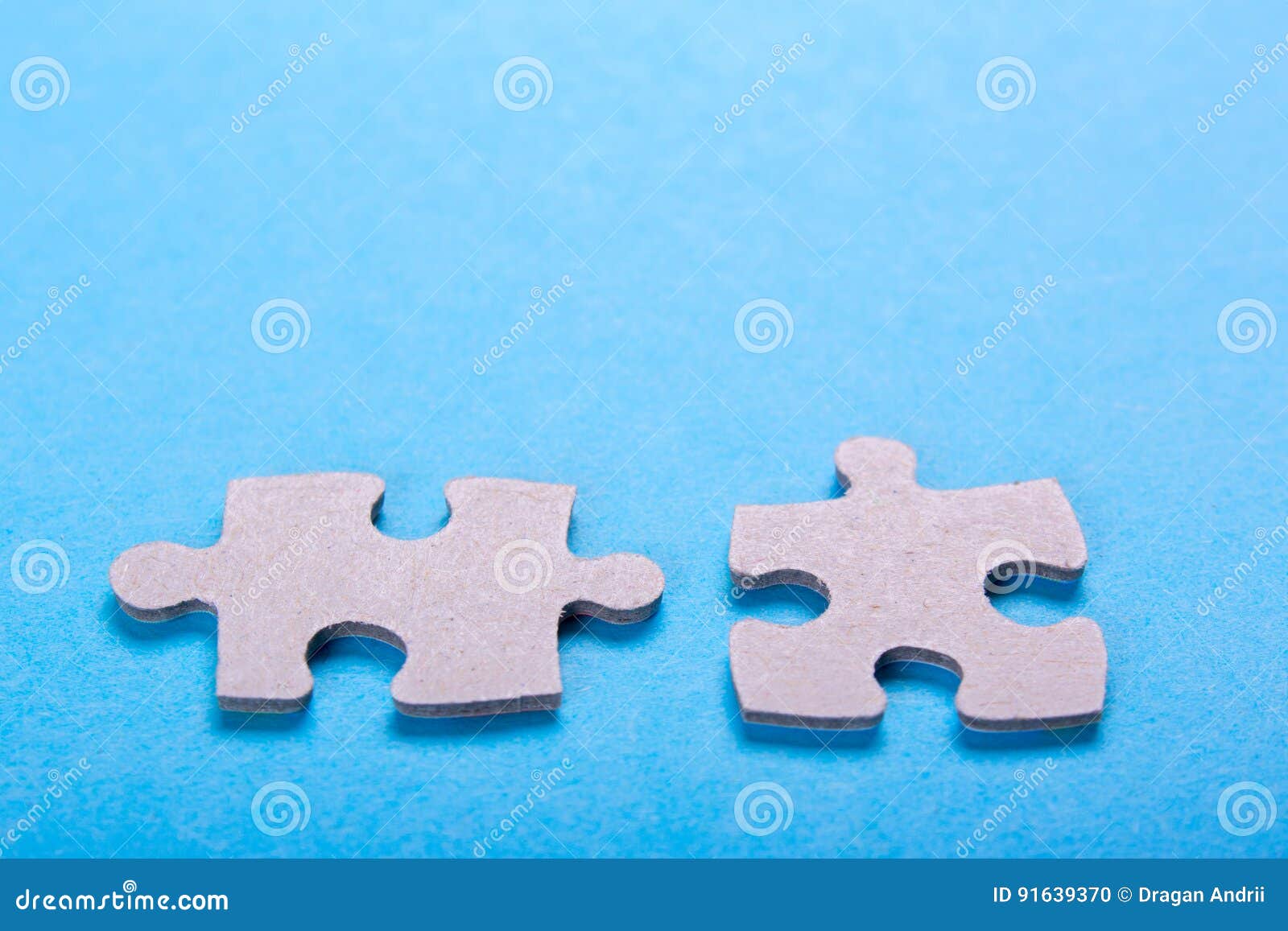 Puzzle Pieces with Empty Space for Text Stock Photo - Image of blank ...