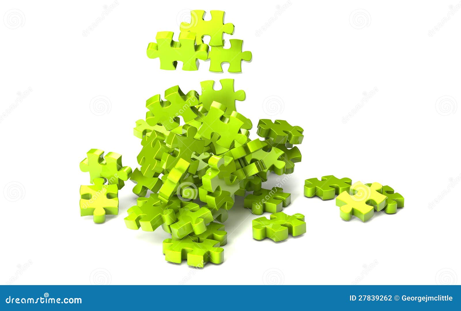 Puzzle pieces falling stock illustration. Illustration of background ...