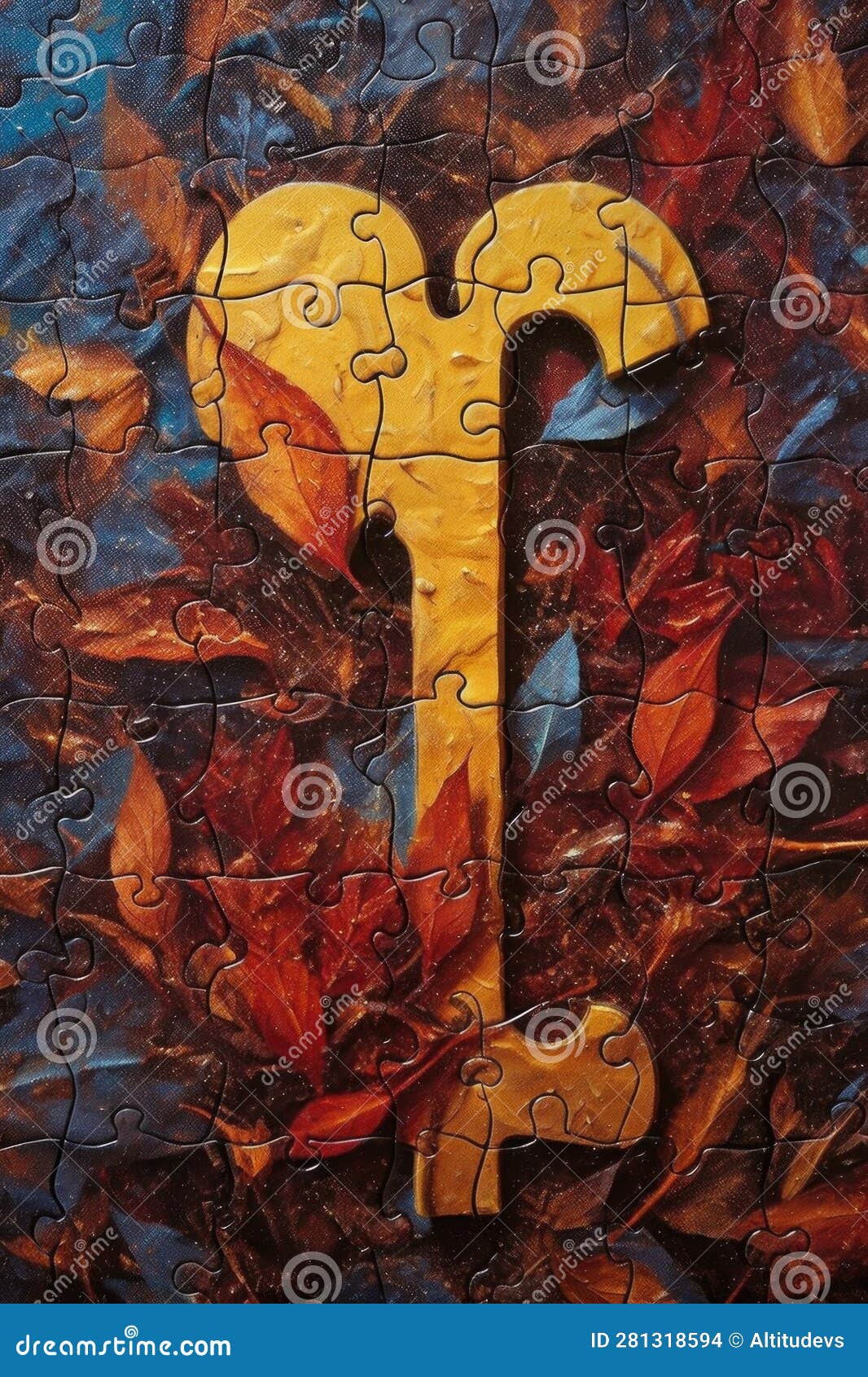 Puzzle Pieces Forming a Question Mark Stock Illustration - Illustration ...