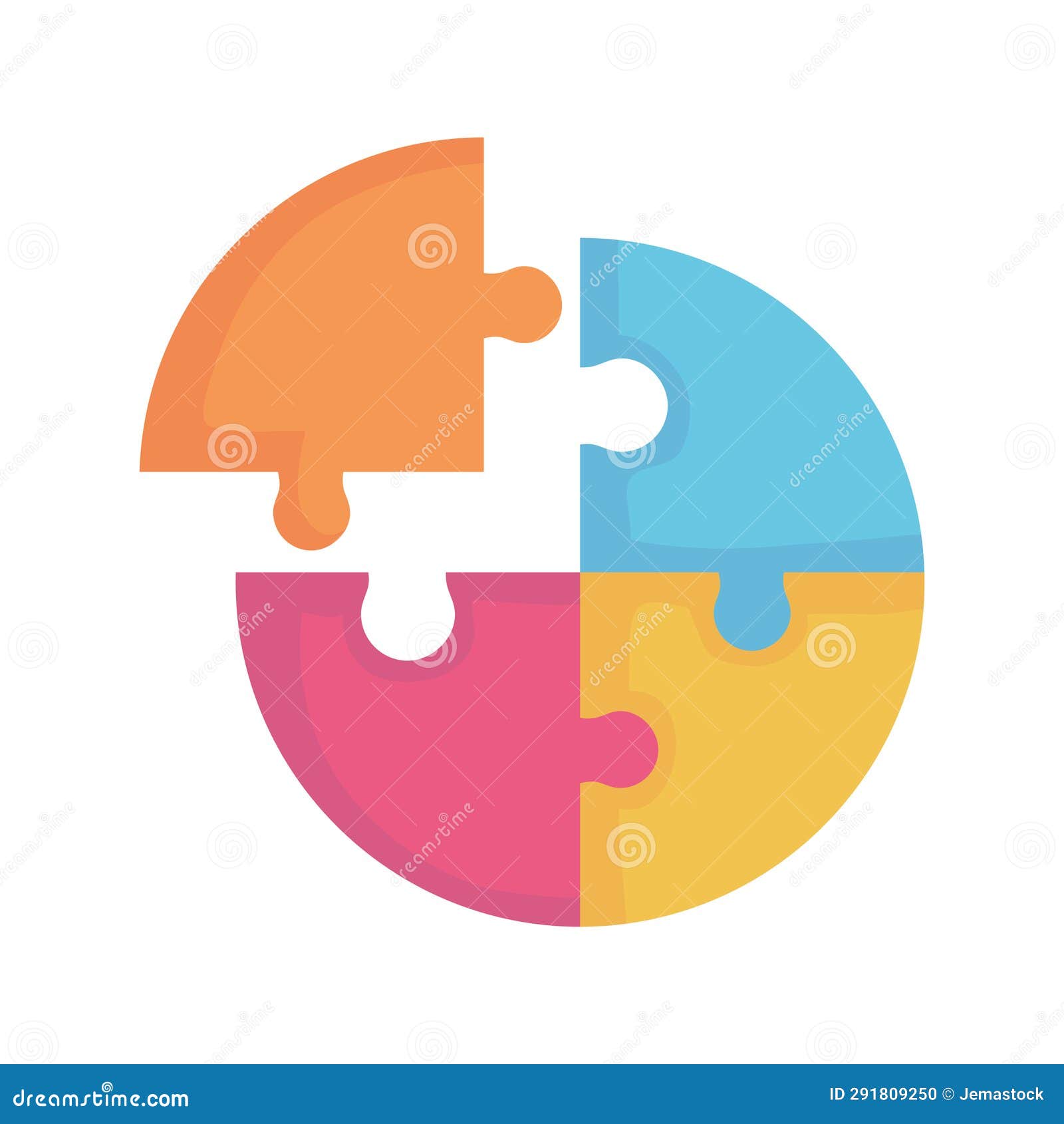 Puzzle pieces game stock vector. Illustration of isolation - 291809250