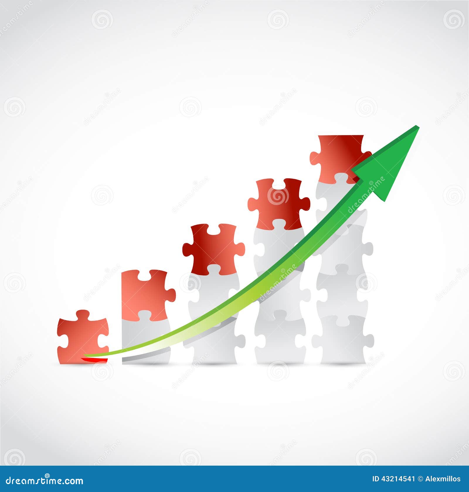 Puzzle Pieces Graph Illustration Design Stock Illustration ...