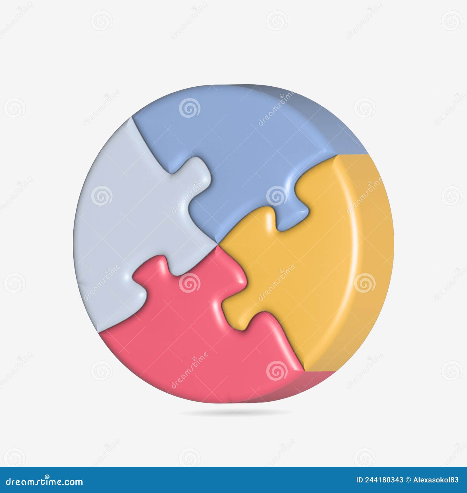 Puzzle Pieces Icon Cooperation in Business Development. Concept of ...