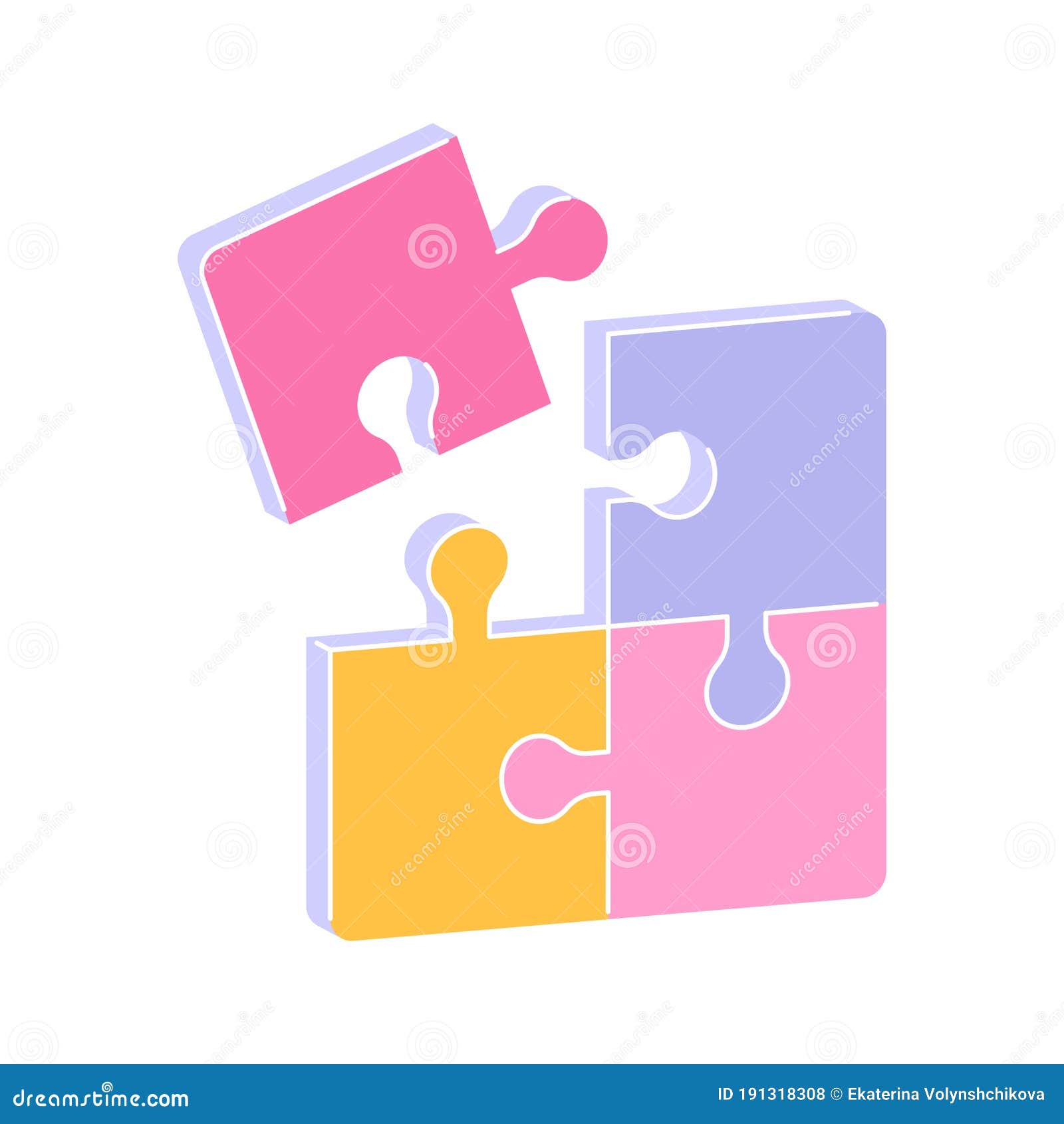 Puzzle Pieces Illustration Vector on White Background Stock Vector ...