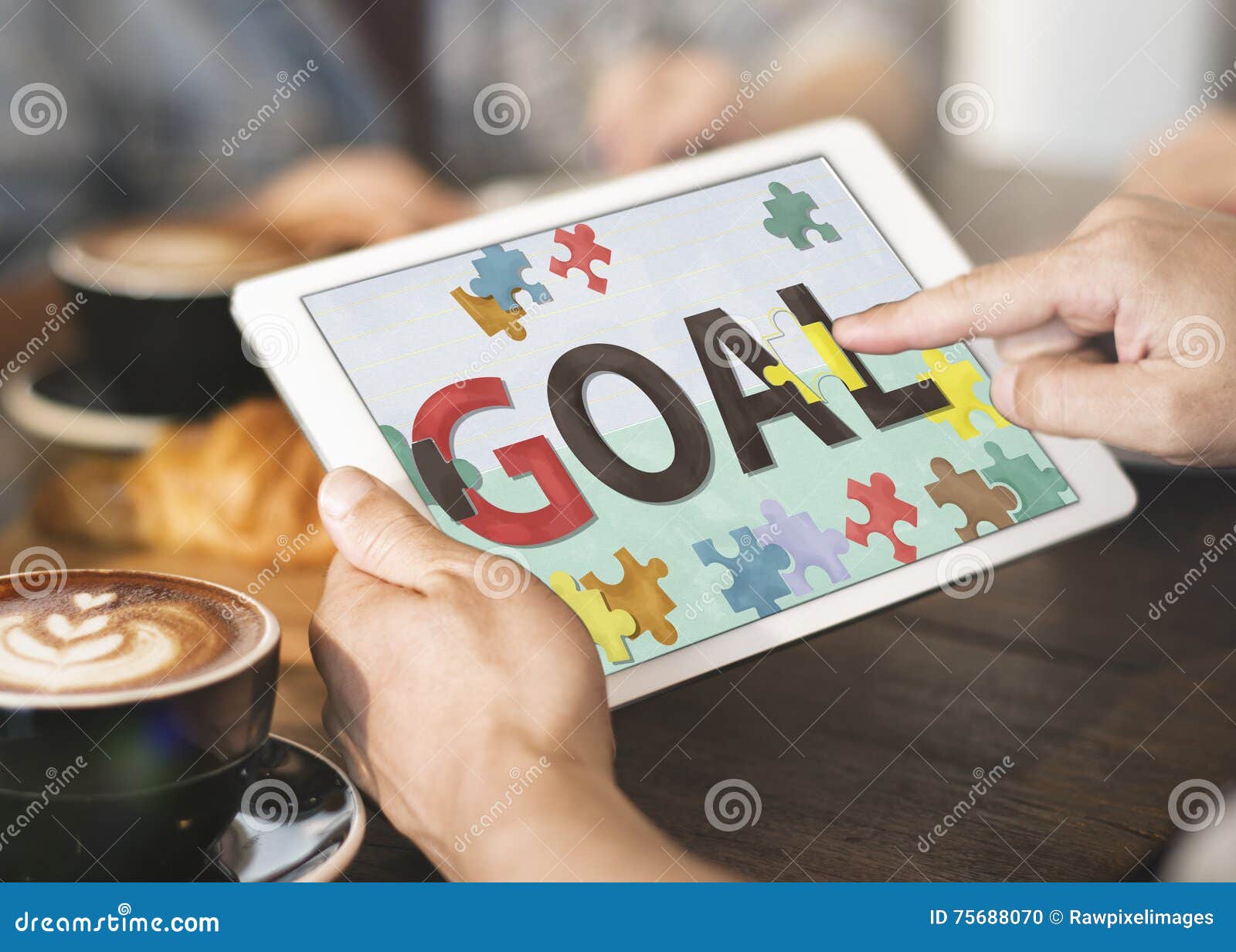 Puzzle Pieces Jigsaw Word Icon Concept Stock Photo - Image of concept ...