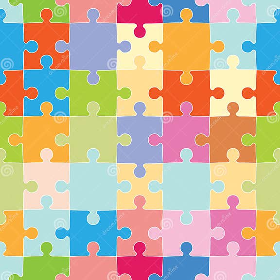 Puzzle Pieces Pattern stock vector. Illustration of jigsaw - 9437277
