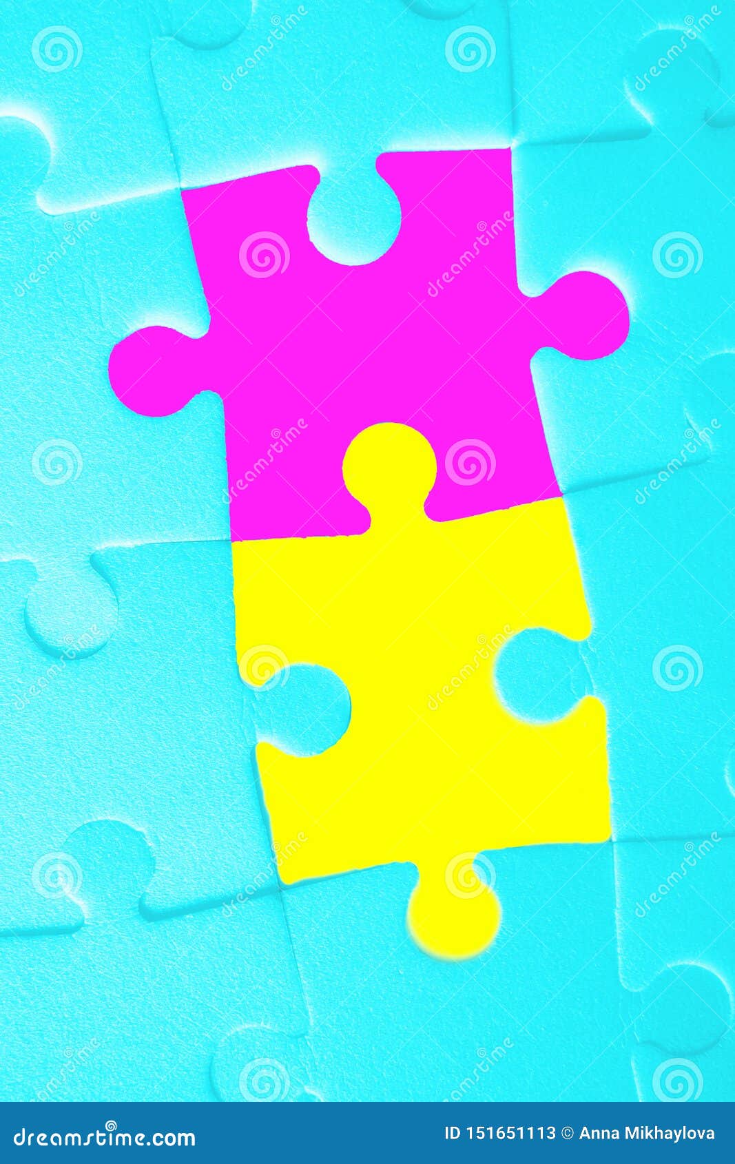 Puzzle Pieces Put Together. Stock Illustration - Illustration of ...
