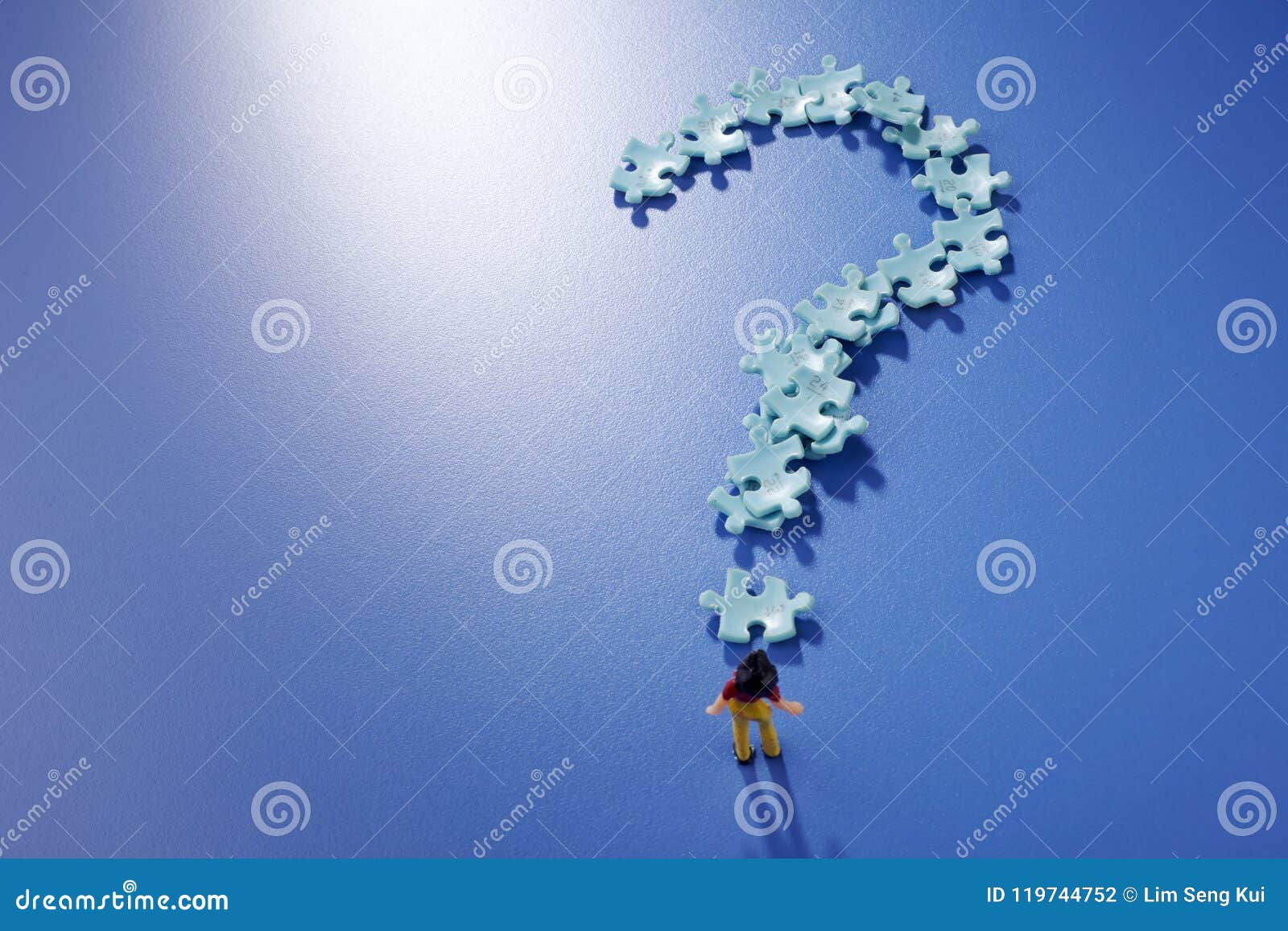 Puzzle pieces stock photo. Image of blue, question, mystery - 119744752