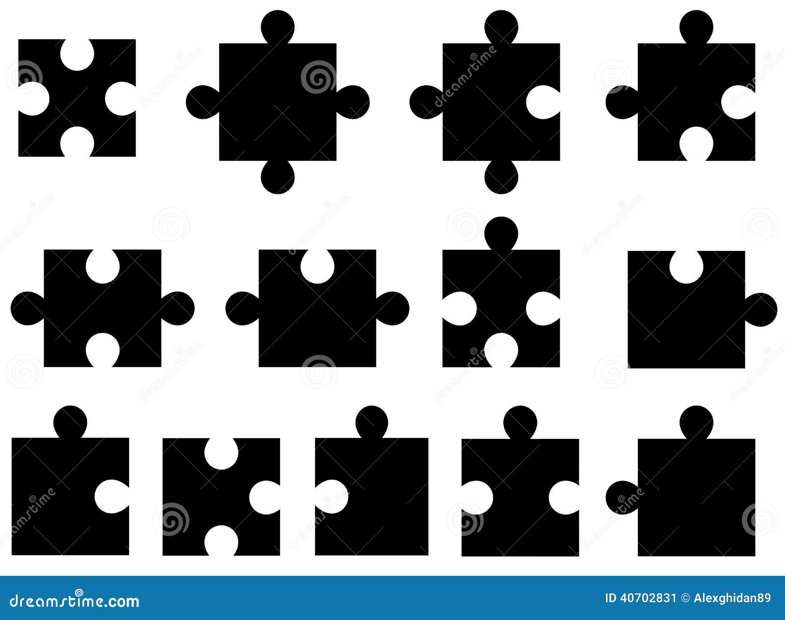 Puzzle pieces stock vector. Illustration of element, puzzle - 40702831