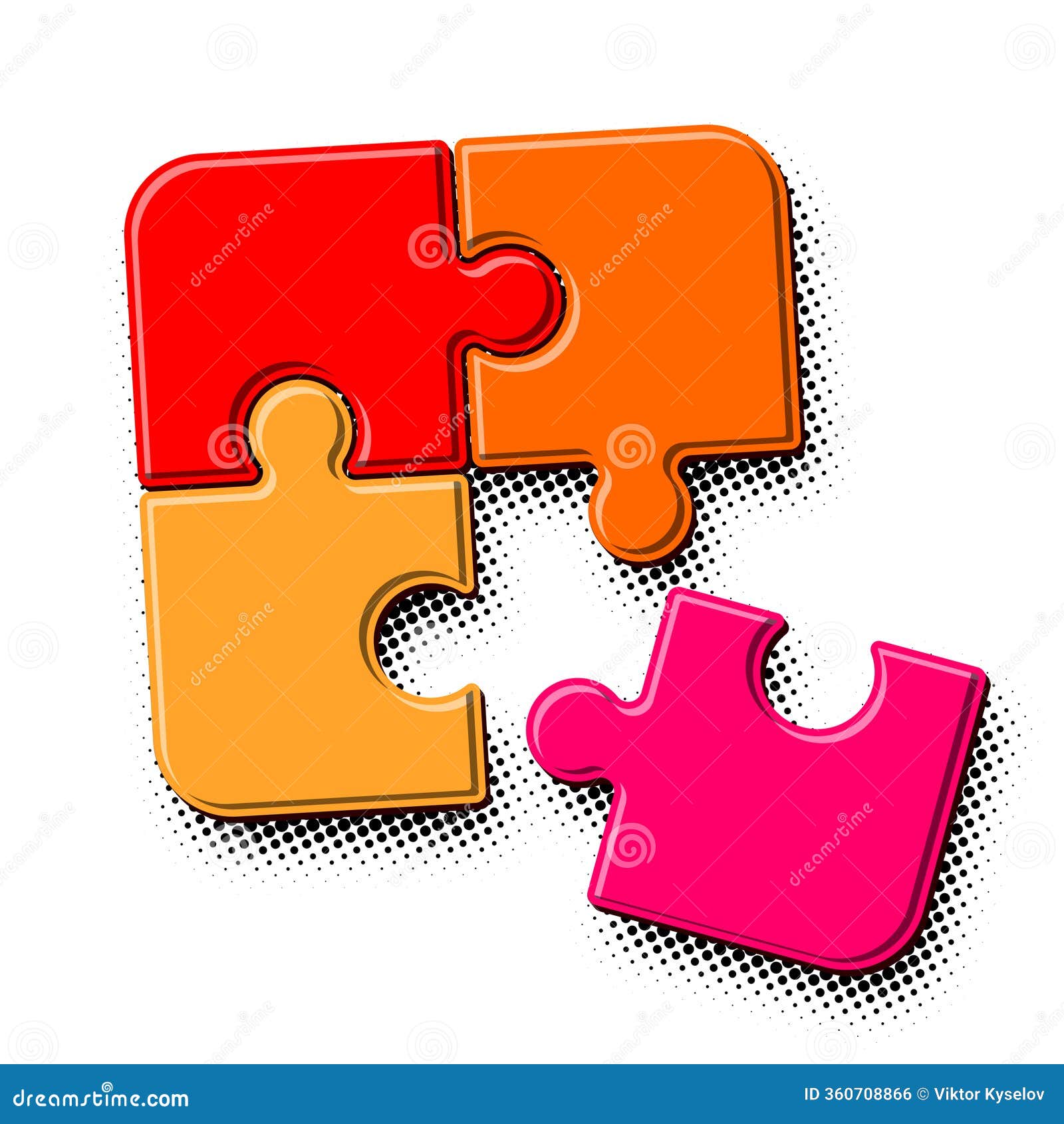 Puzzle Pieces Set for Text Lettering Stock Illustration - Illustration ...