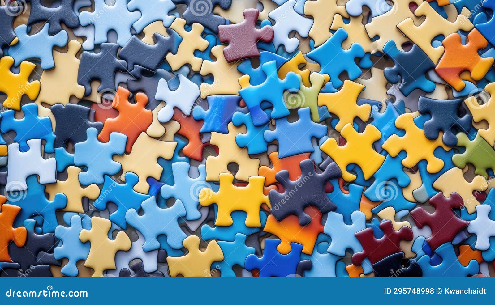 Puzzle Pieces of Various Shapes Interlocking To Form a Complete Picture ...